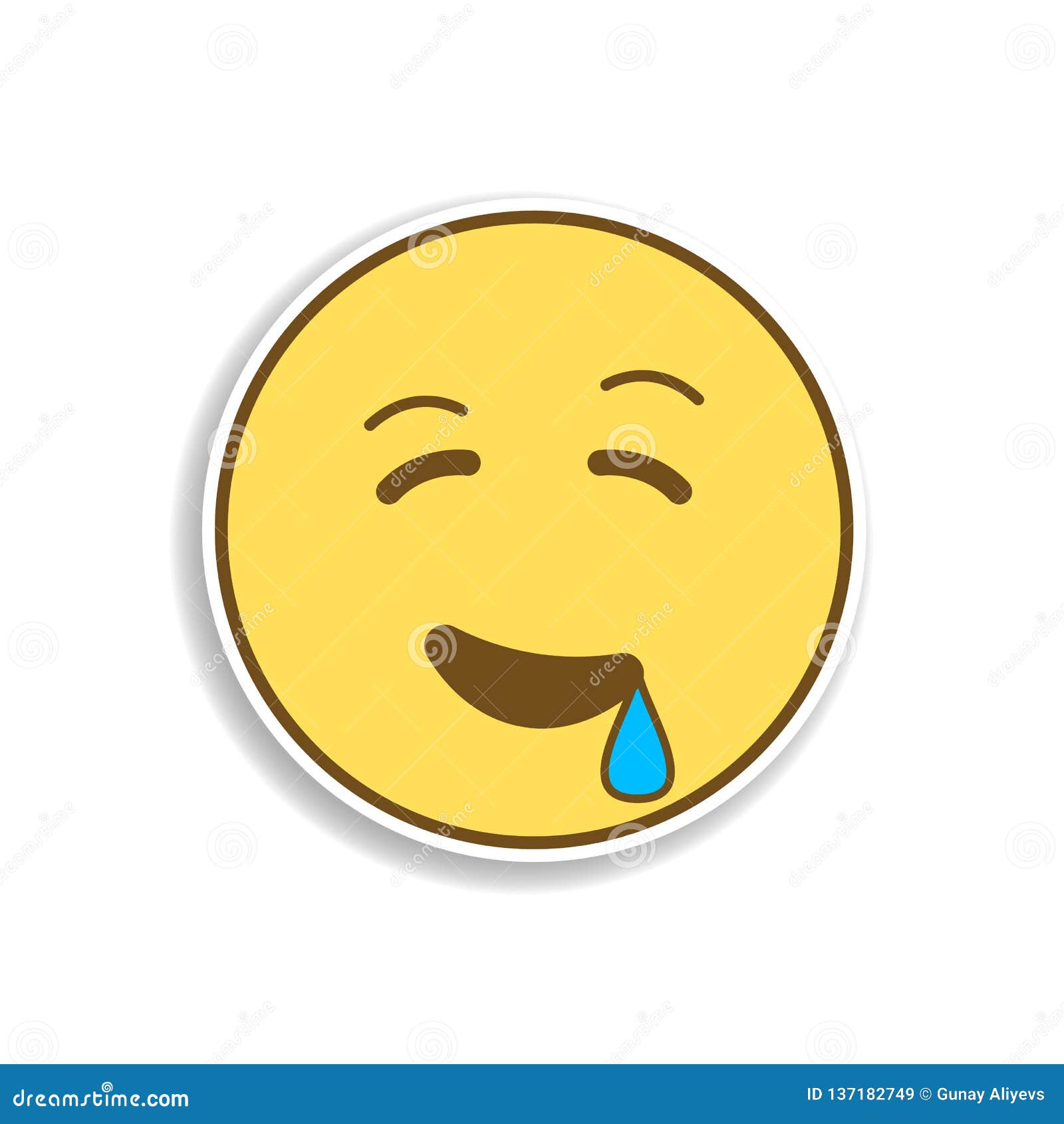 Drooling Emoji Icon Illustration. Drool Vector Symbol Emoticon Design ...