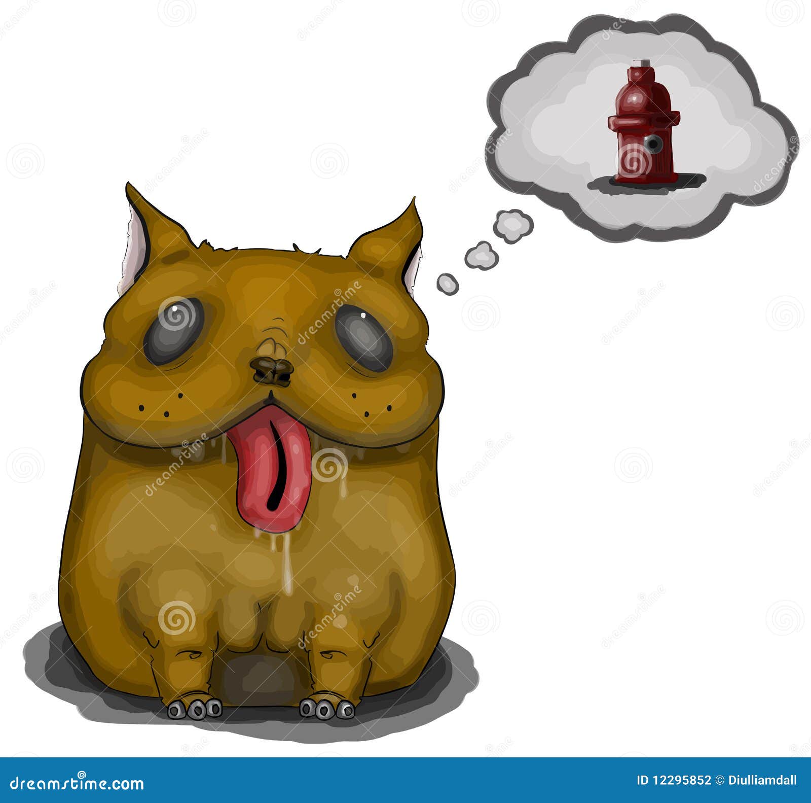 Drooling Dog stock vector. Illustration of drawing, furry - 12295852