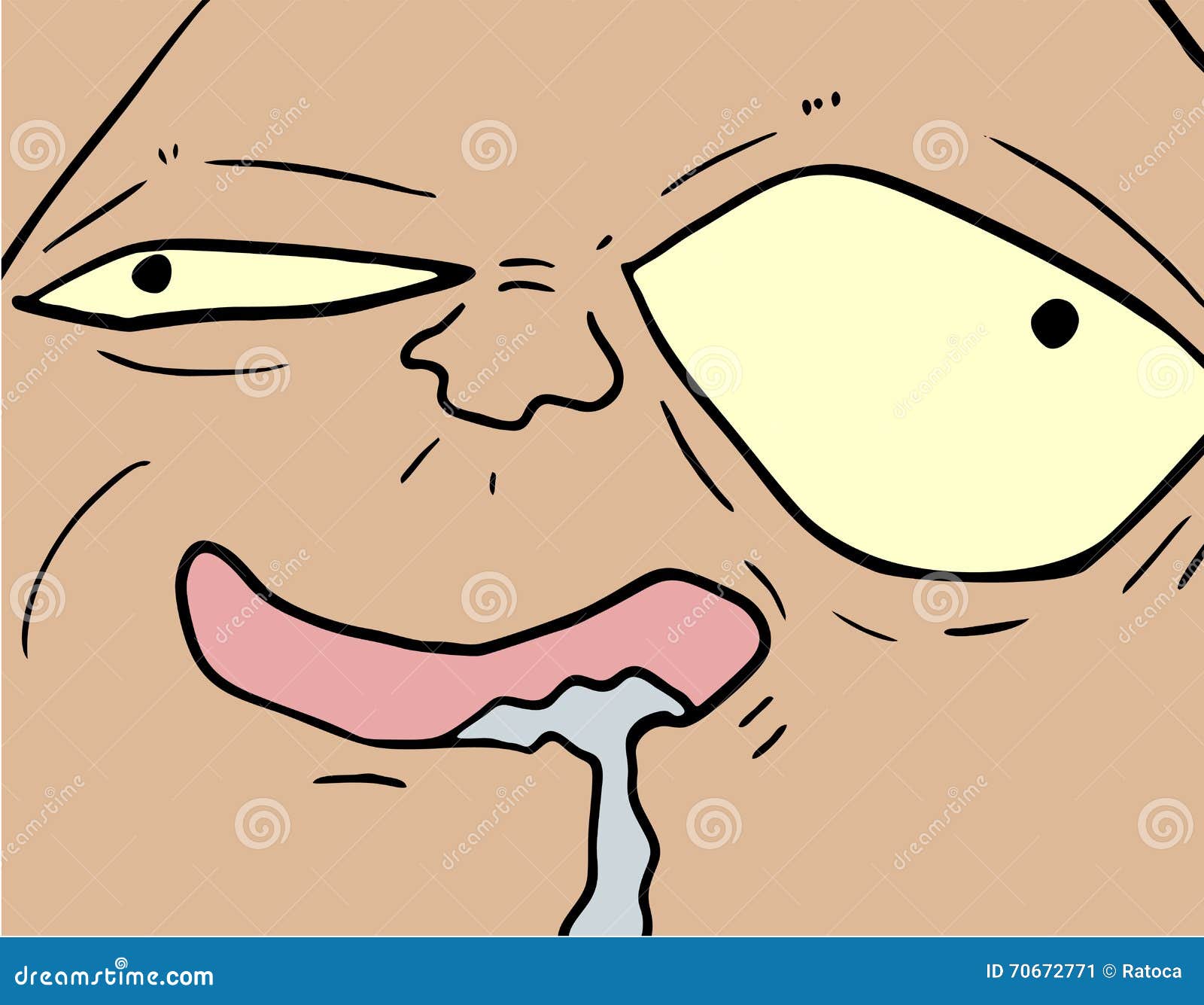 Drooling Face Emoji, Emoticon With Watery Mouth, 3d Rendering Royalty ...