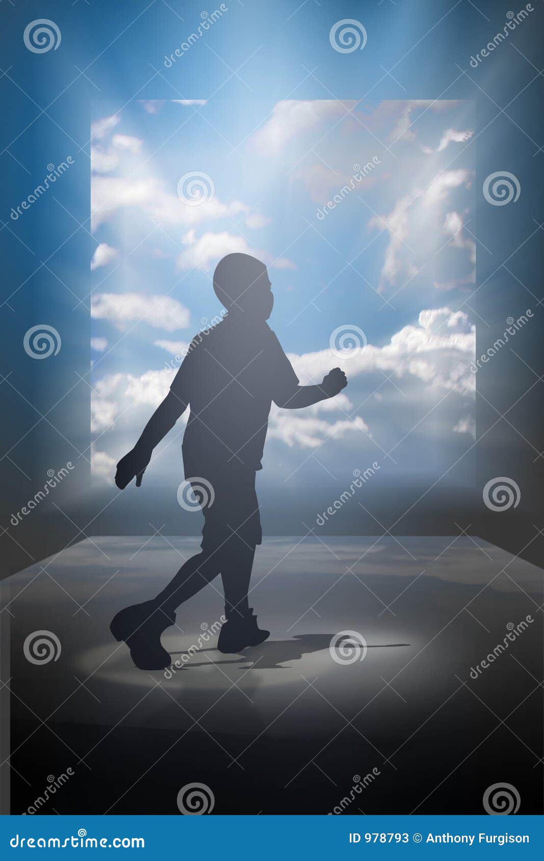 Droom Lopend kind stock illustratie. Illustration of verloop - 978793