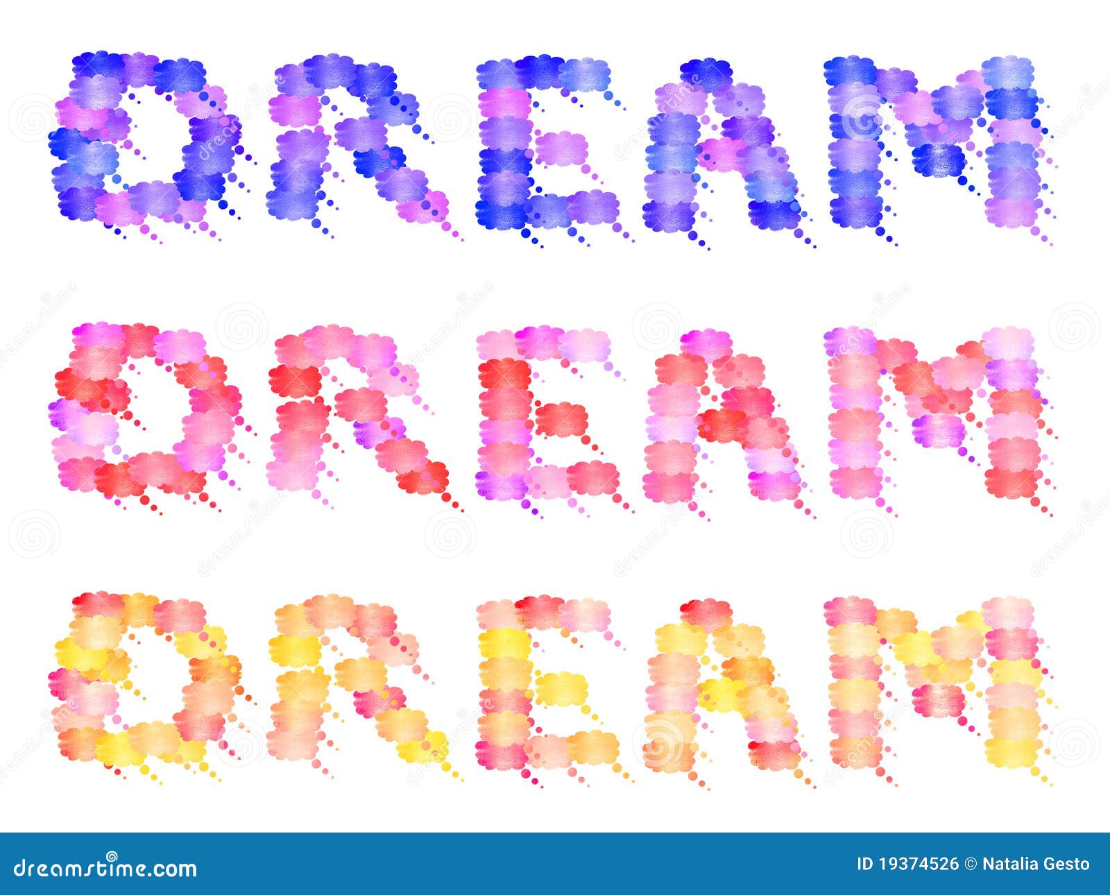 Droom Van Dromen in Kleuren Van Het Dromen Van Bellenbal Stock ...