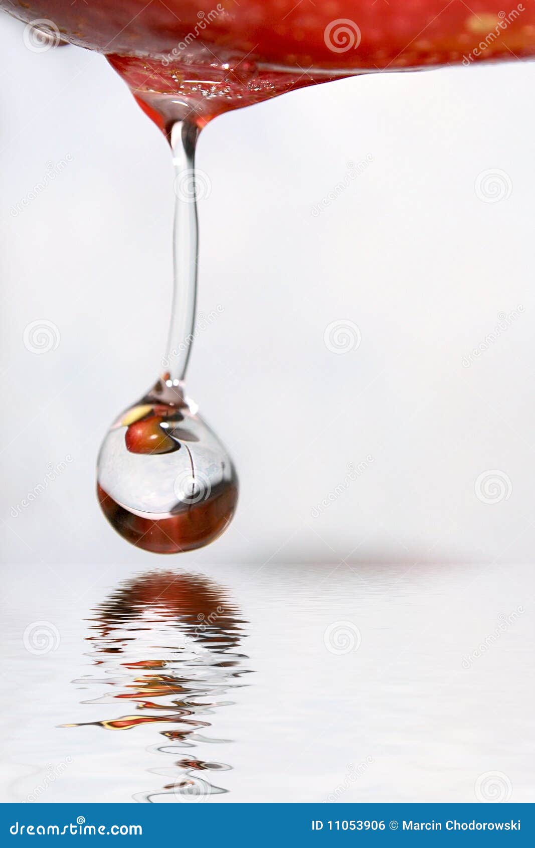 Drop of apple. stock photo. Image of impact, blue, cyan - 11053906