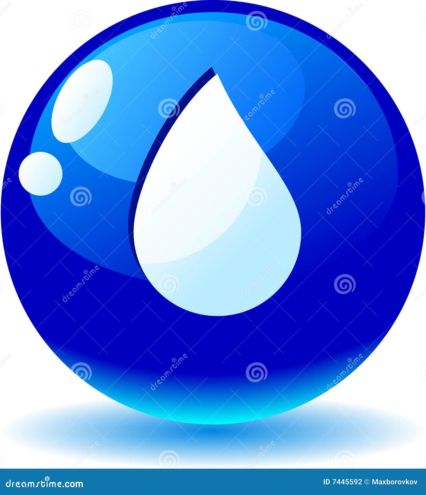 Drop ball. stock vector. Illustration of icon, shadow - 7445592