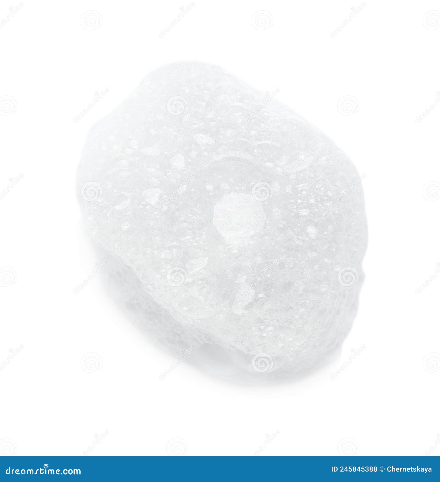 Drop of Bath Foam Isolated on White, Top View Stock Photo - Image of ...
