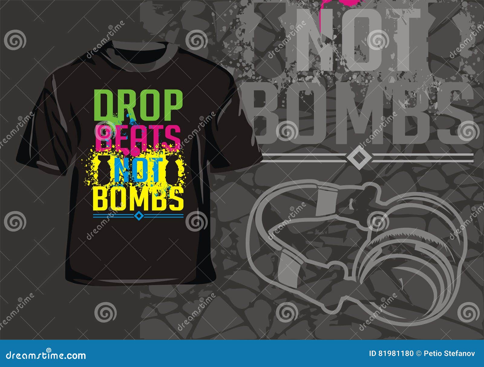 Drop beats not bombs stock vector. Illustration of bombs - 81981180