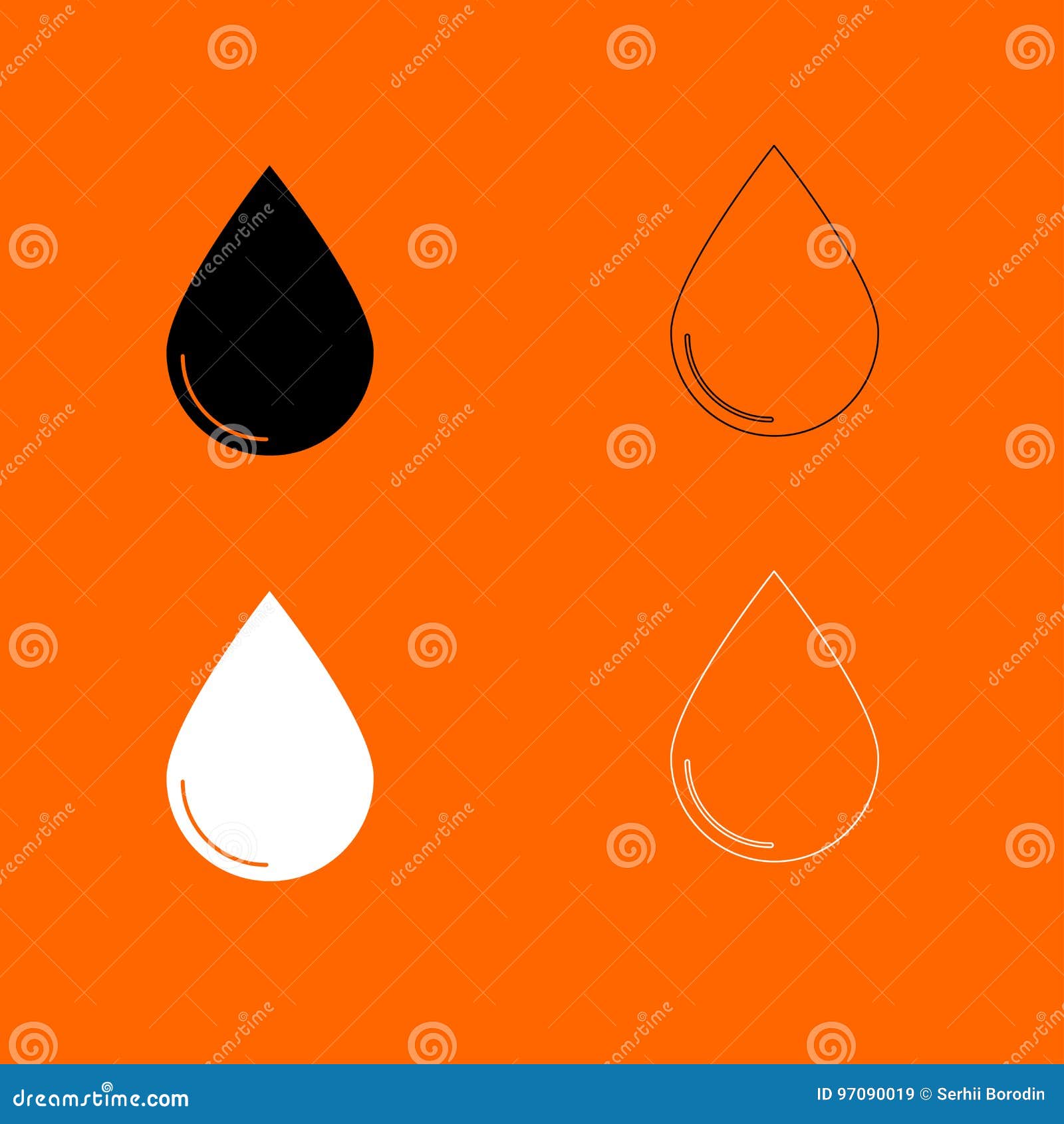 Drop Black and White Set Icon . Stock Vector - Illustration of symbol ...