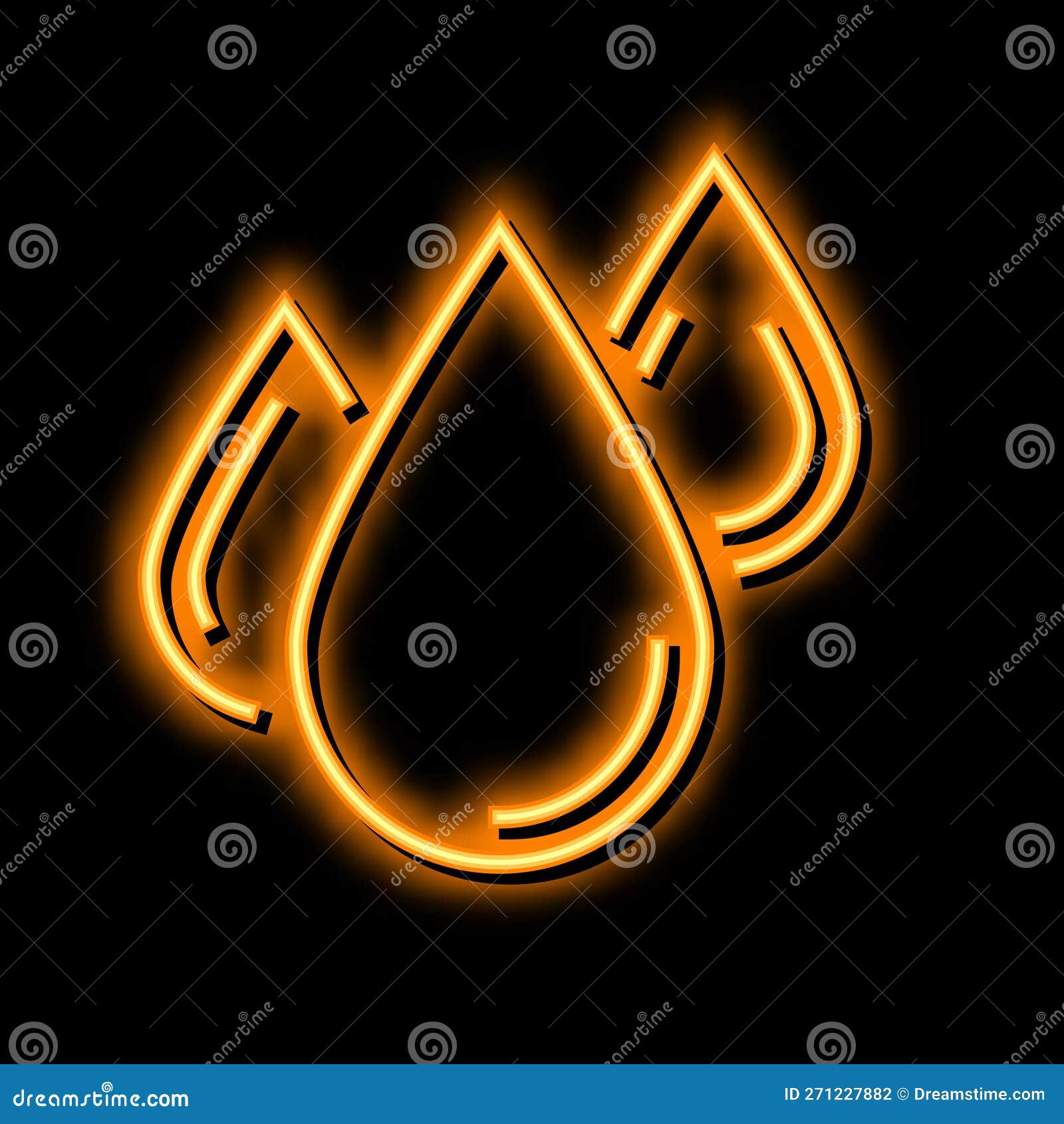 Drop Blood Neon Glow Icon Illustration Stock Vector - Illustration of ...