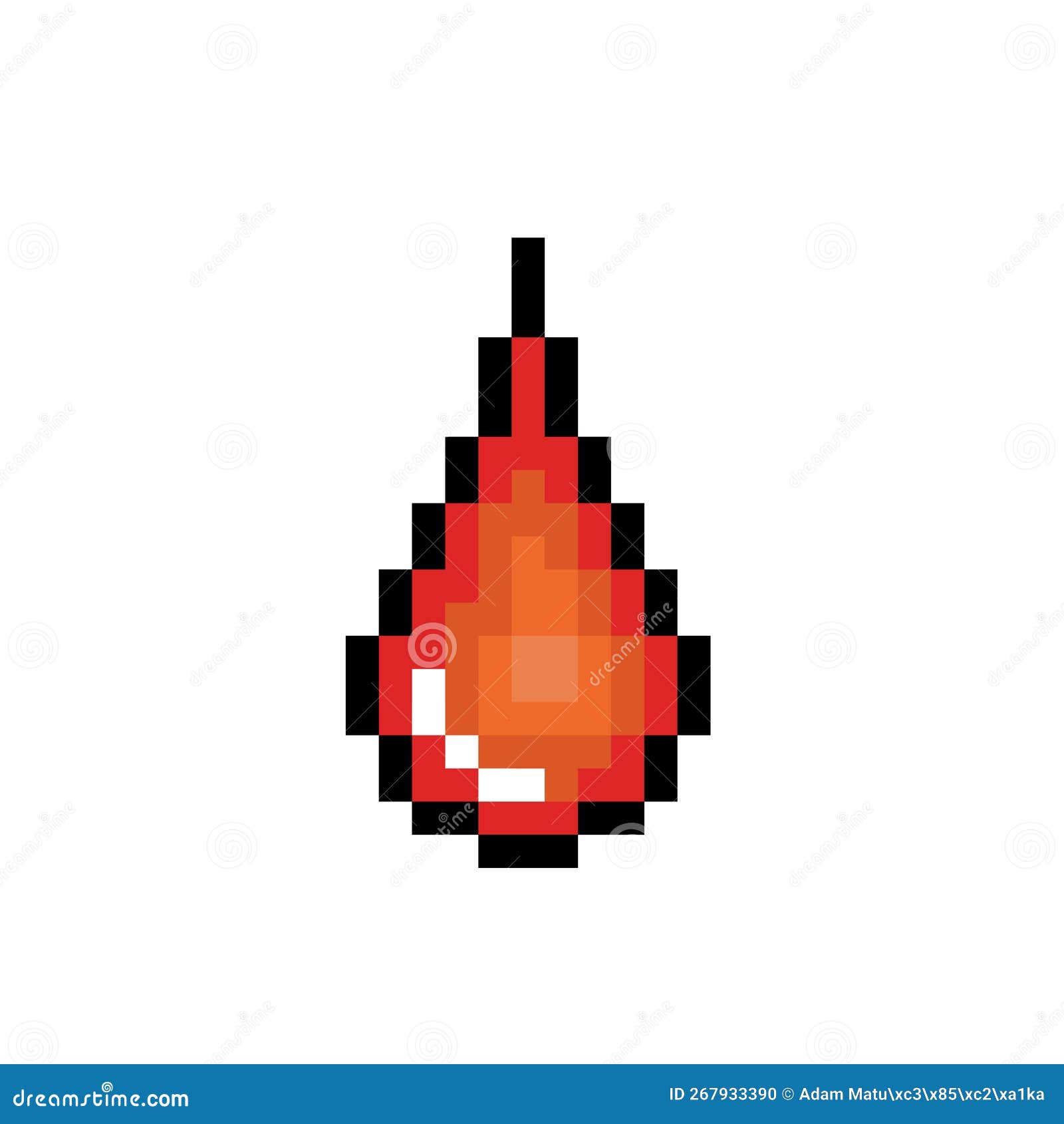 Drop of Blood, Pixel-art, Illustration Stock Vector - Illustration of ...