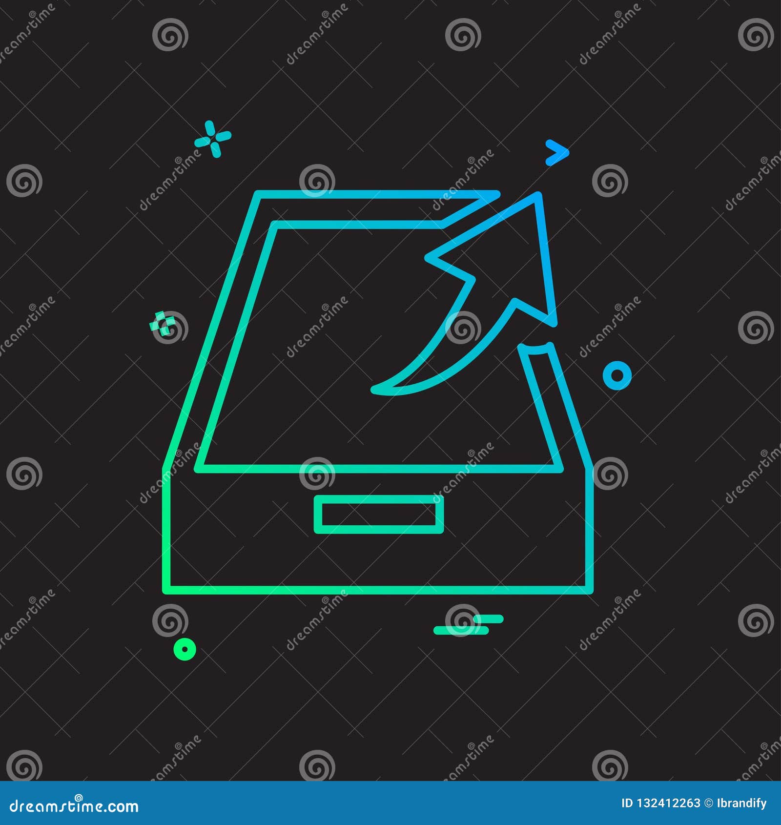 Drop Box Icon Design Vector Stock Vector - Illustration of sign ...