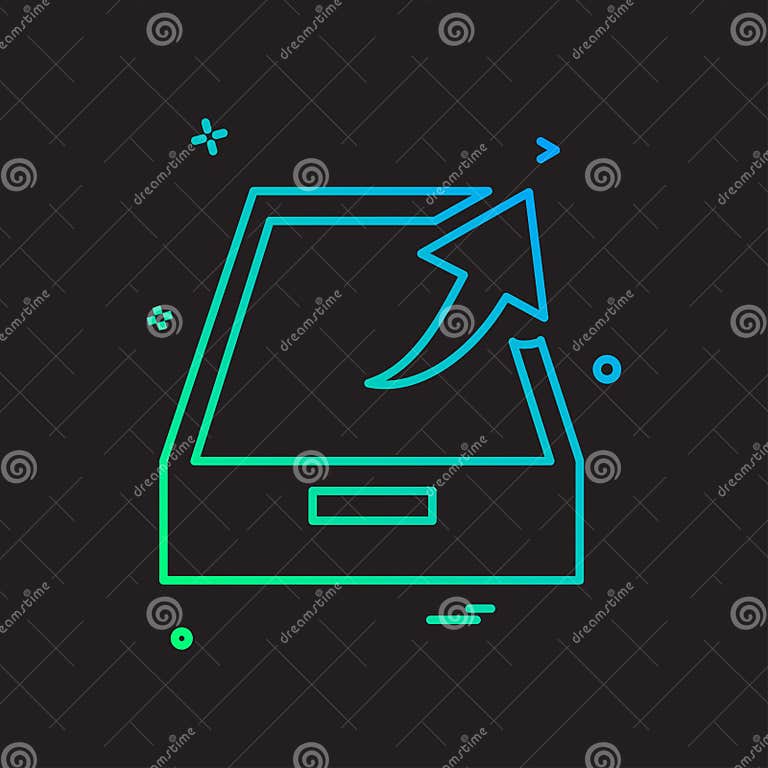 Drop Box Icon Design Vector Stock Vector - Illustration of sign ...