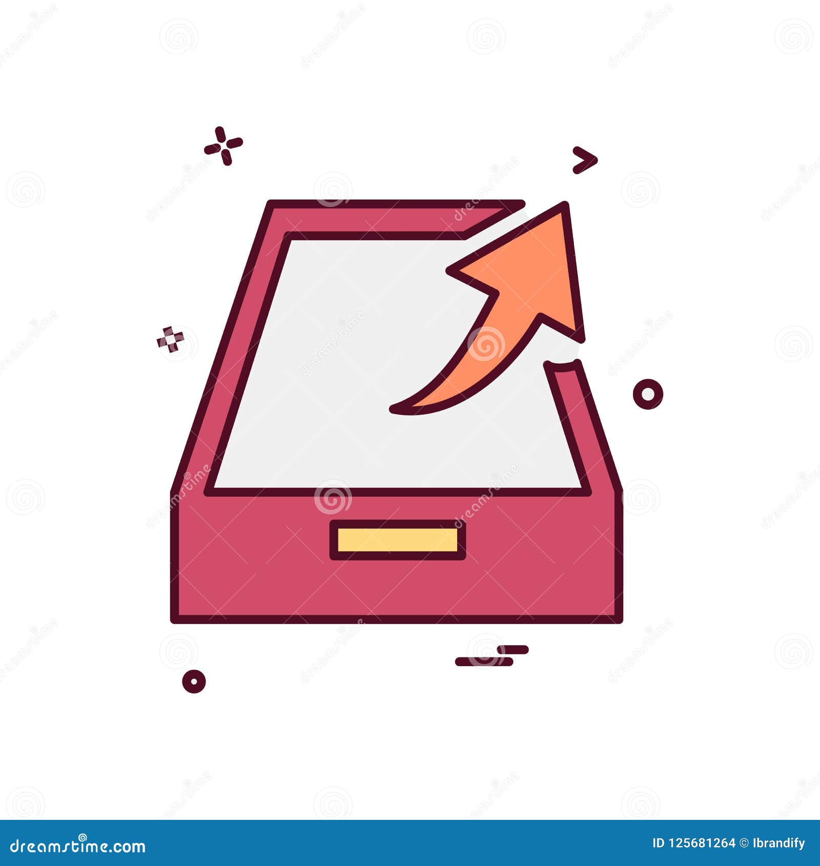 Drop Box Icon Design Vector Stock Vector - Illustration of search ...