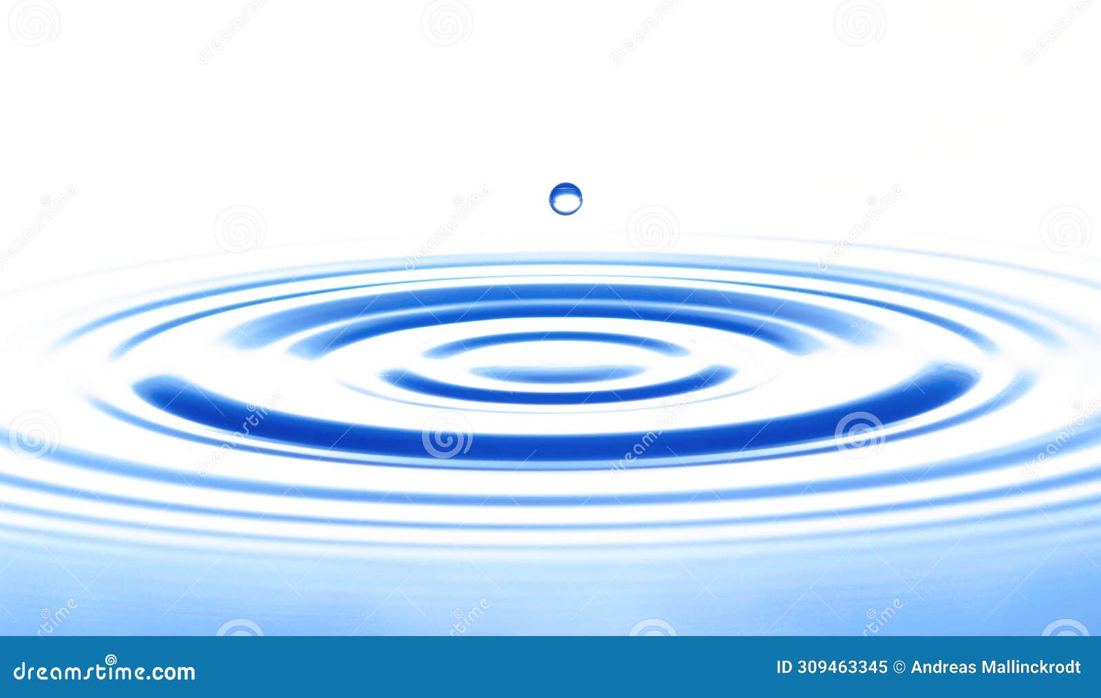 A Water Drop Causes Circular Waves on the Surface Stock Illustration ...