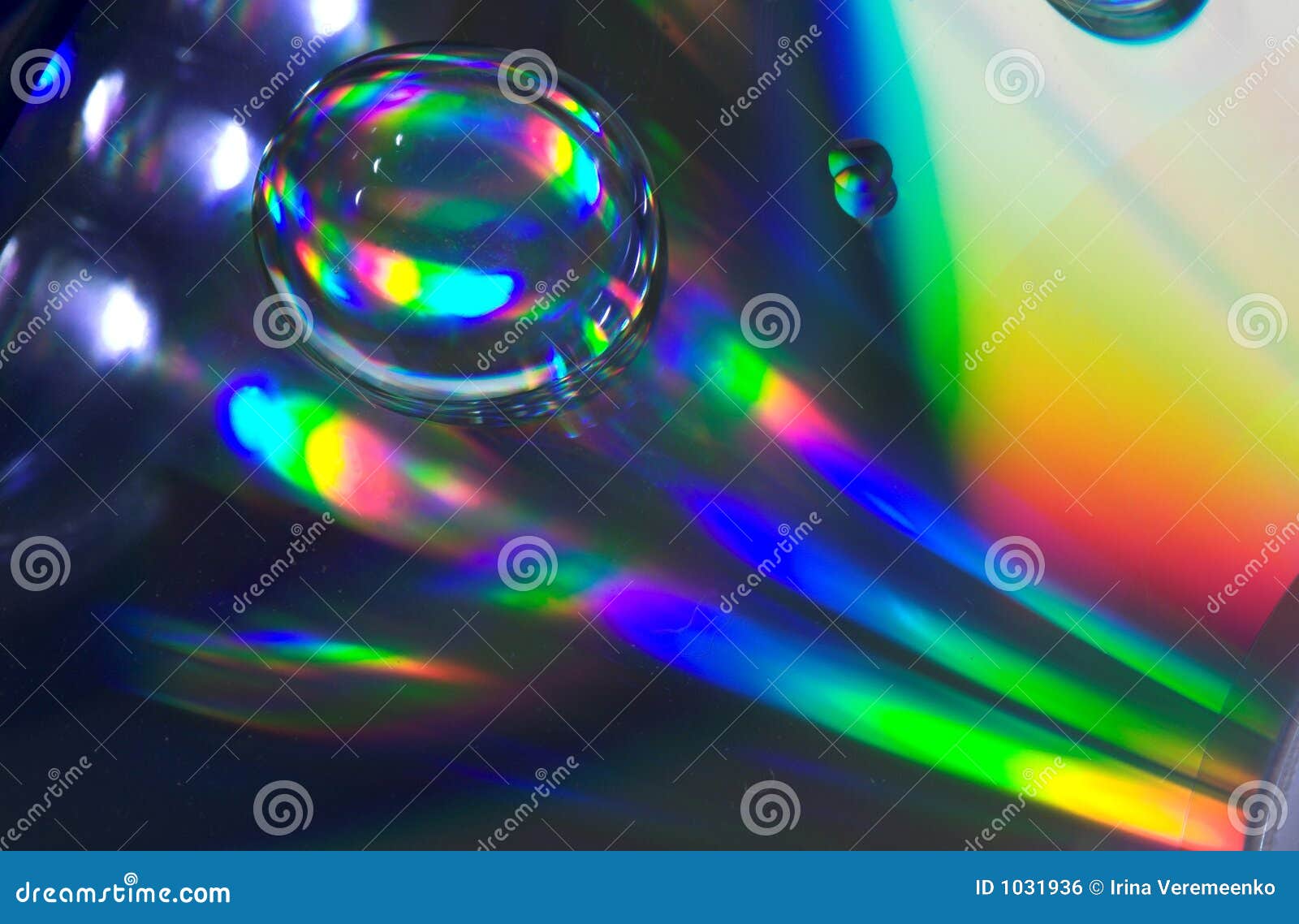 Drop on CD-disk stock photo. Image of rose, color, saturated - 1031936