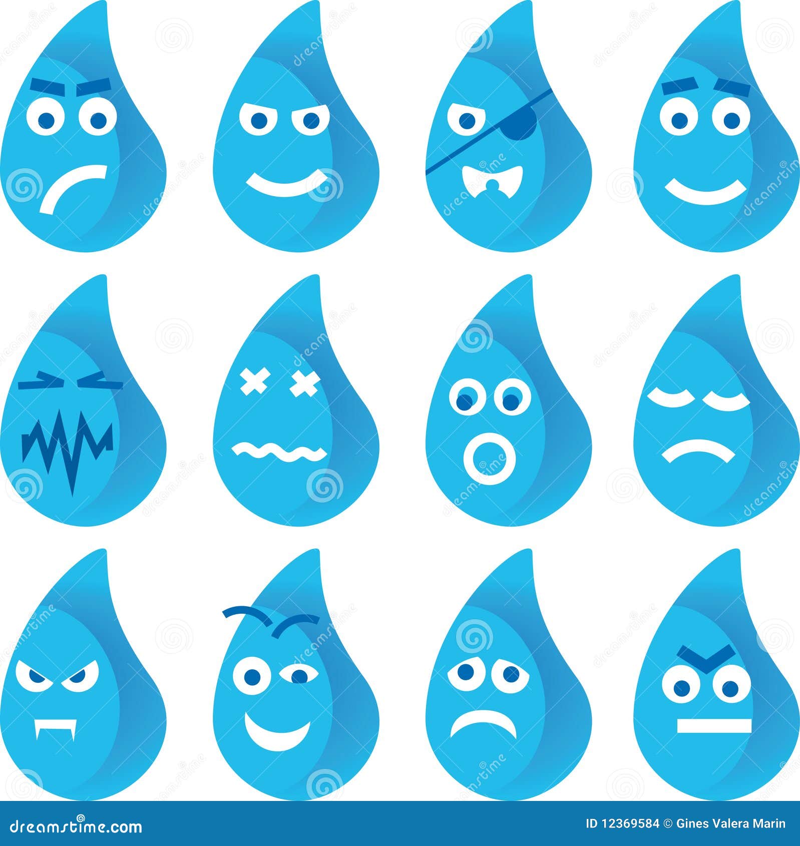Drop characters stock vector. Illustration of droplet - 12369584