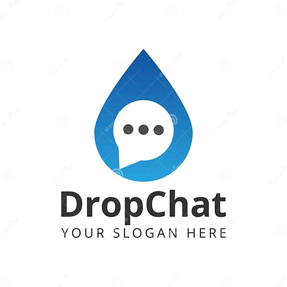 Drop chat logo design stock vector. Illustration of design - 209880368