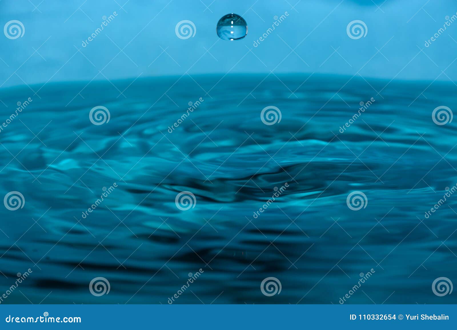 Drop of clean water stock photo. Image of abstract, blue - 110332654