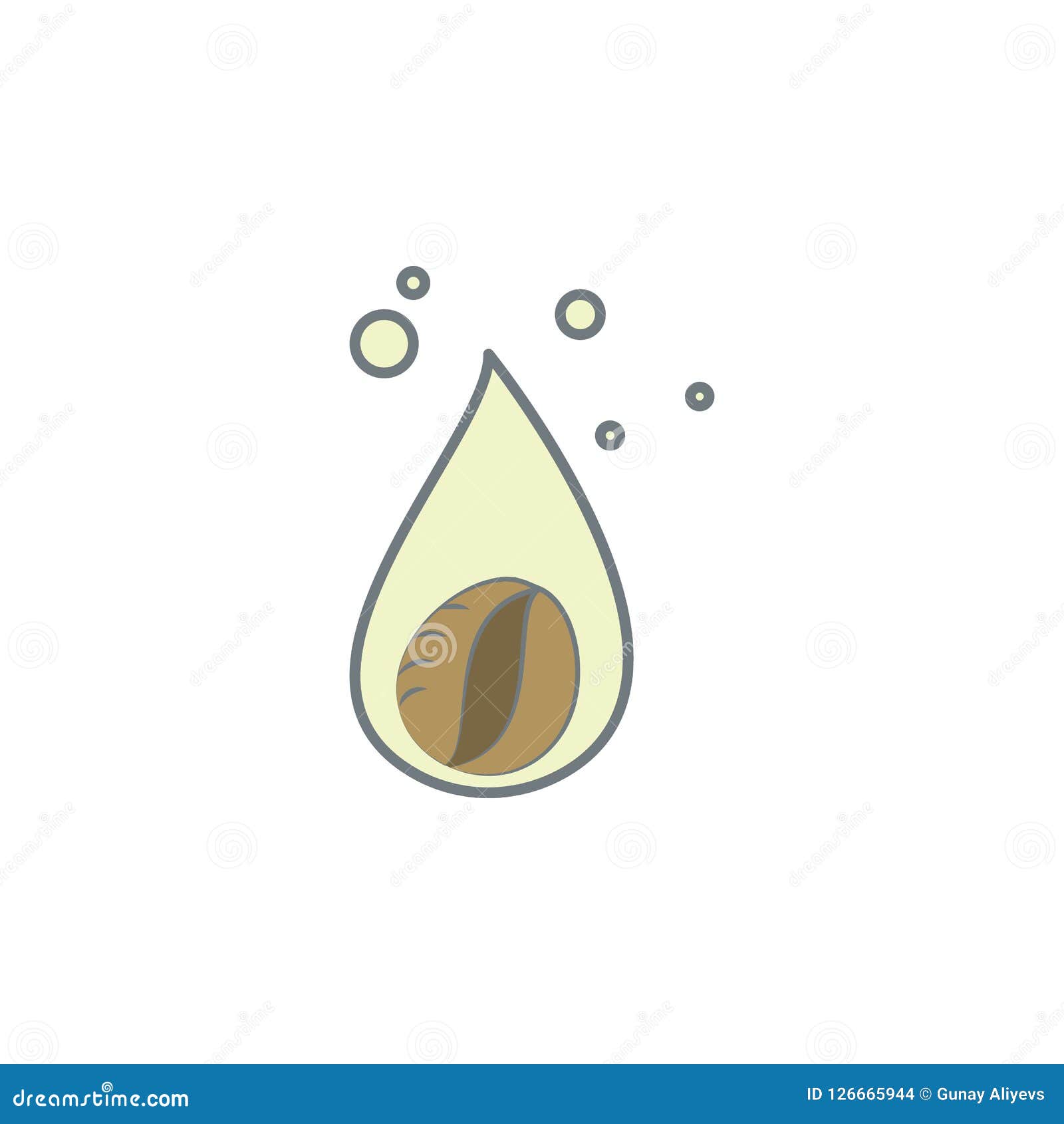 Drop of Coffee Colored Icon. Element of Colored Coffee Icon for Mobile ...