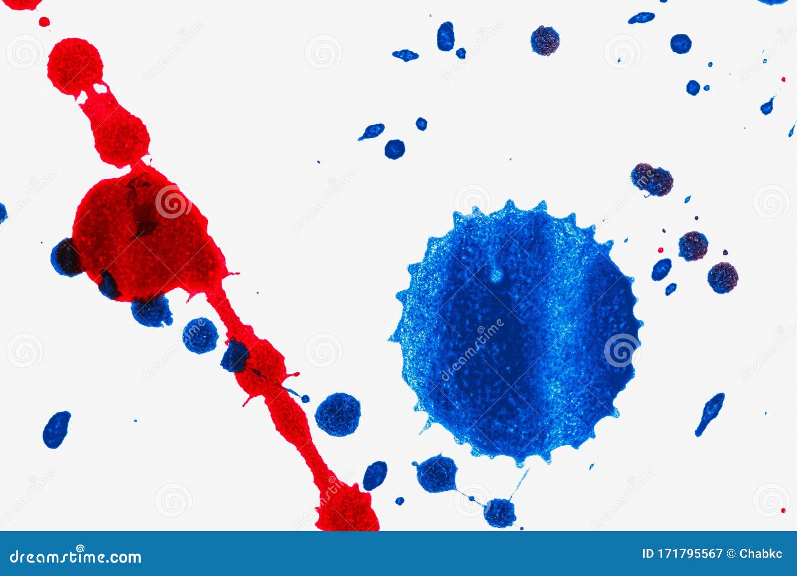 Drop Color Splash on White Background Stock Illustration - Illustration ...