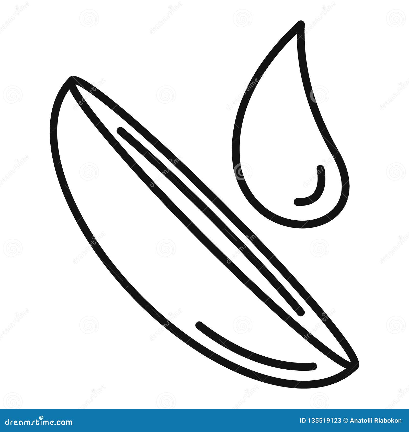 Drop Contact Lens Icon, Outline Style Stock Vector - Illustration of ...