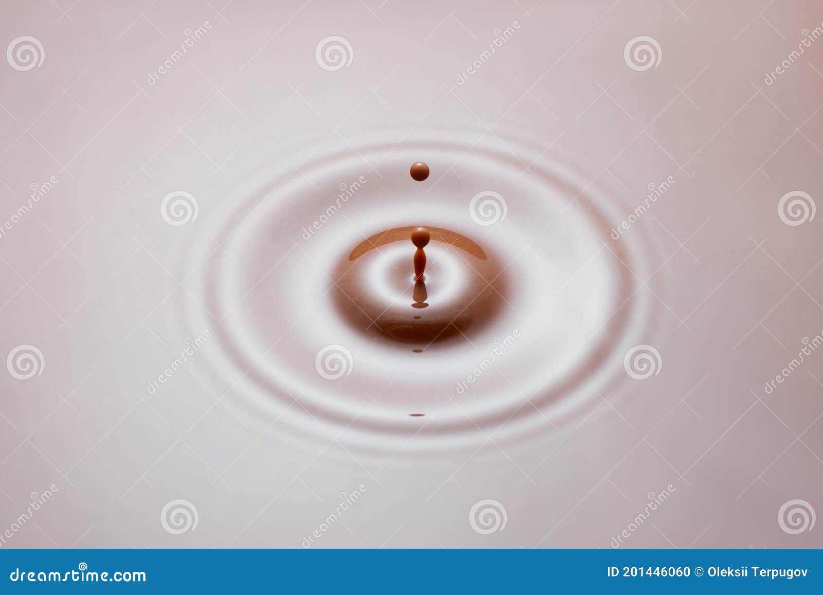 Drop Created Splash with Circle Ripple Stock Photo - Image of drop ...