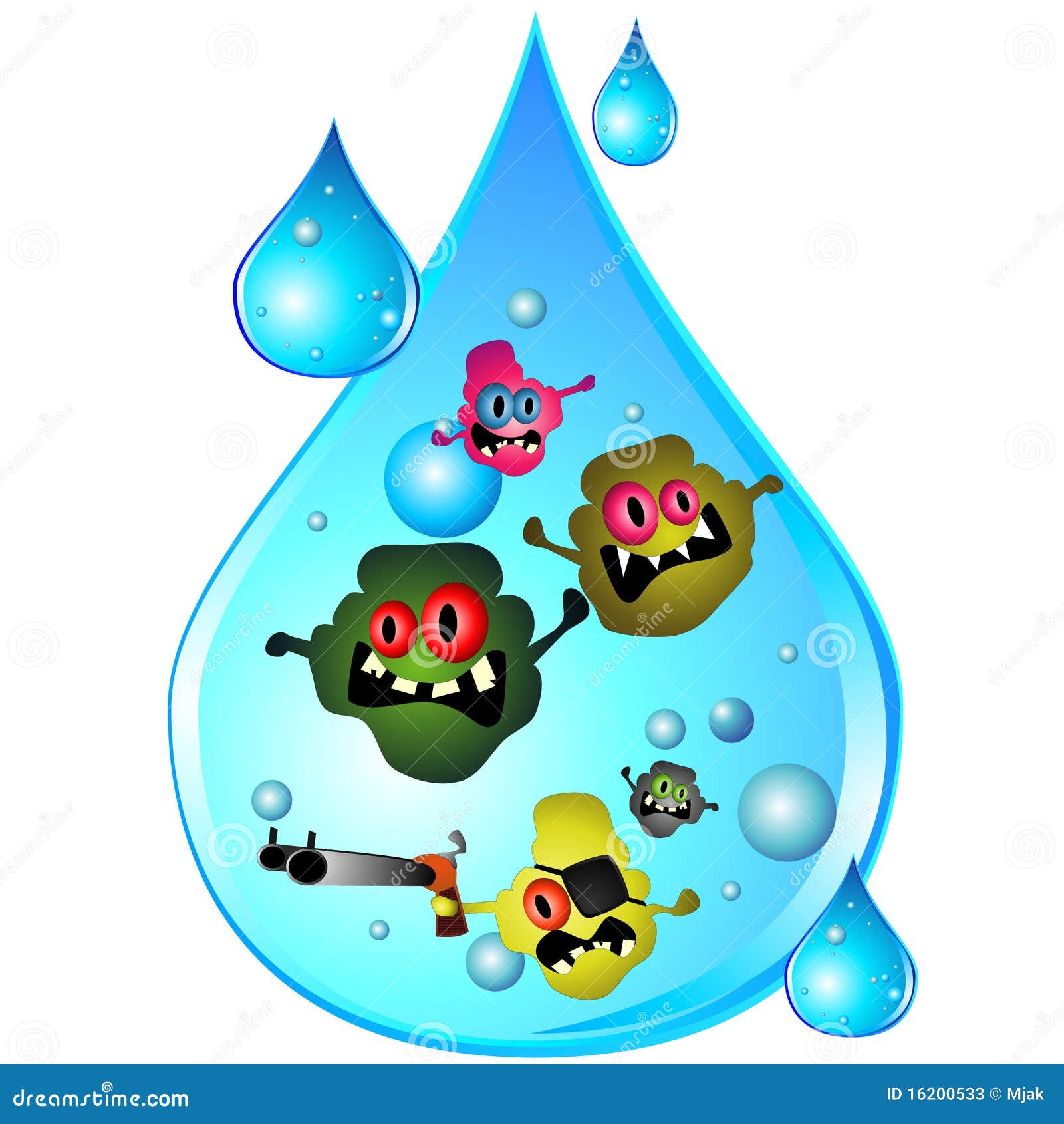 Drop of dirty water stock vector. Illustration of fluid - 16200533