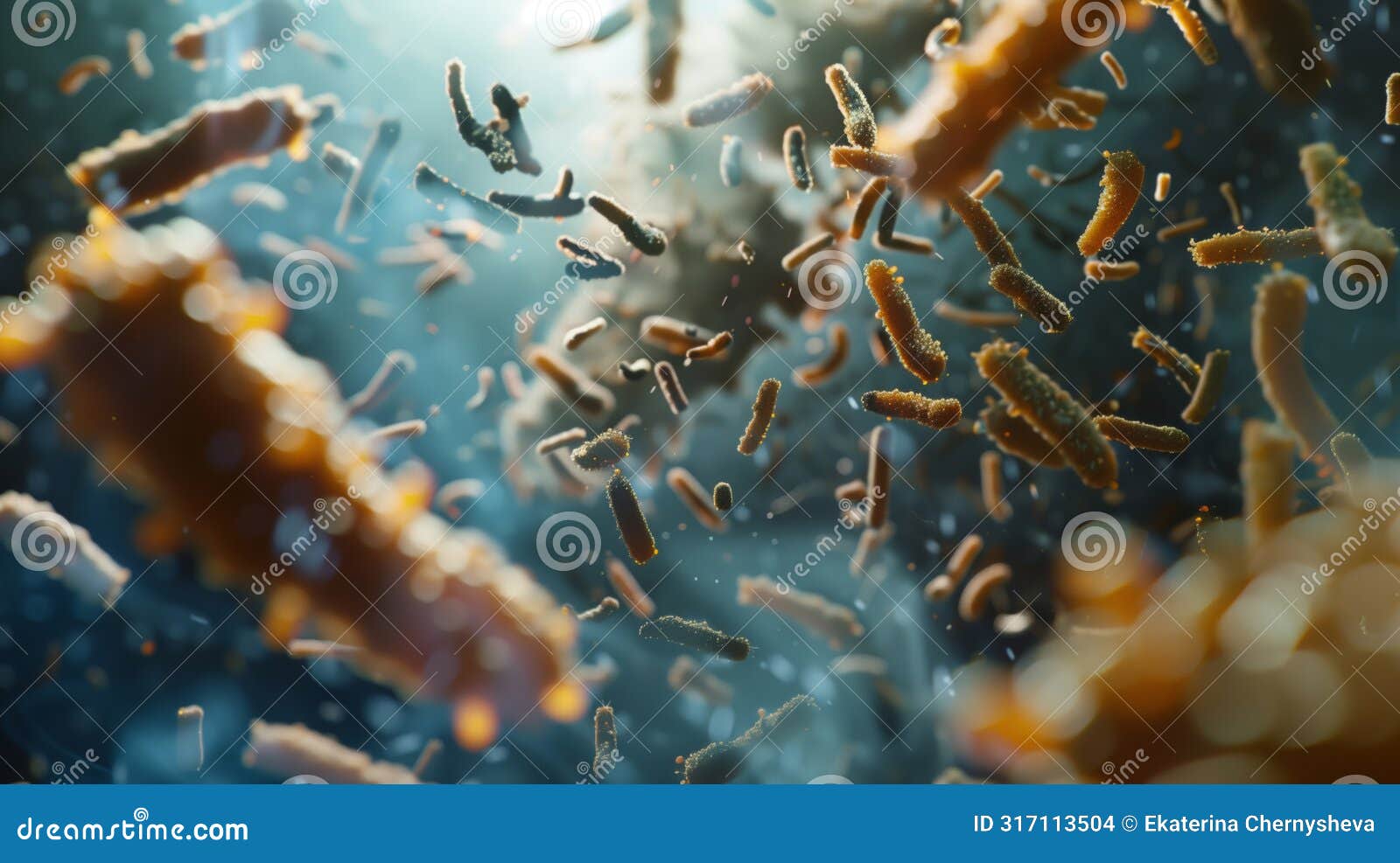 Microbes In Drop Of Dirty Water Cartoon Vector | CartoonDealer.com ...