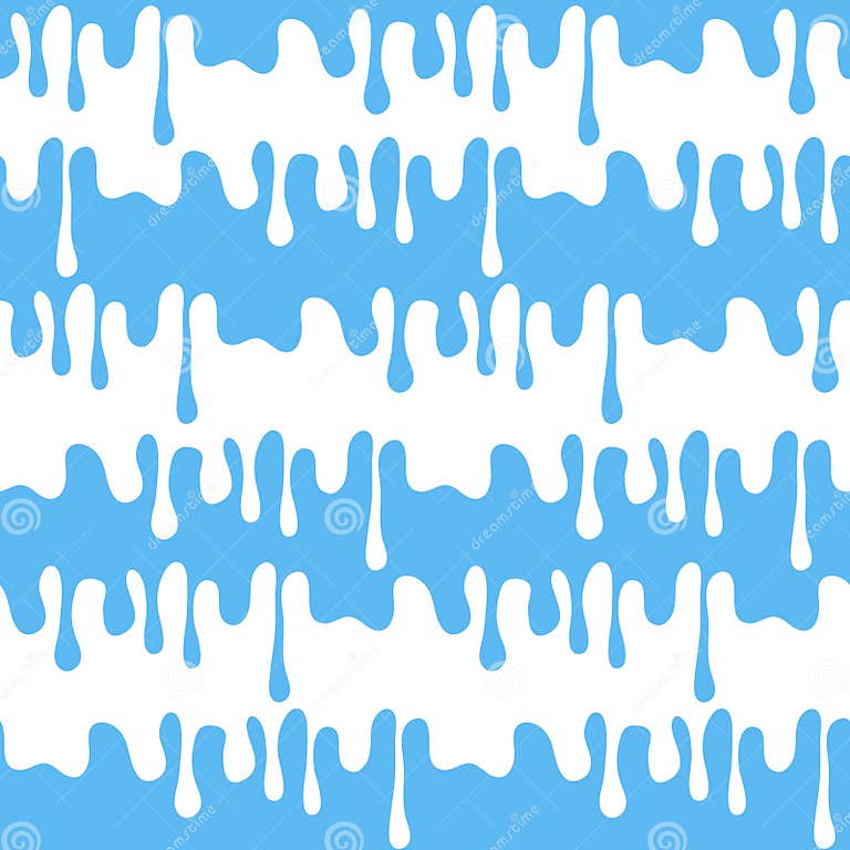 Drop Drip Sauce Syrup Blue White Abstract Seamless Pattern Stock ...