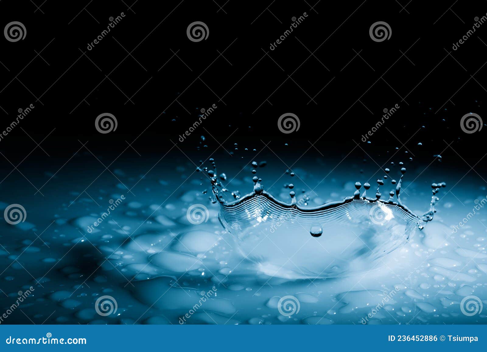 Drop Falling on a Hard Surface Stock Photo - Image of abstract, wave ...