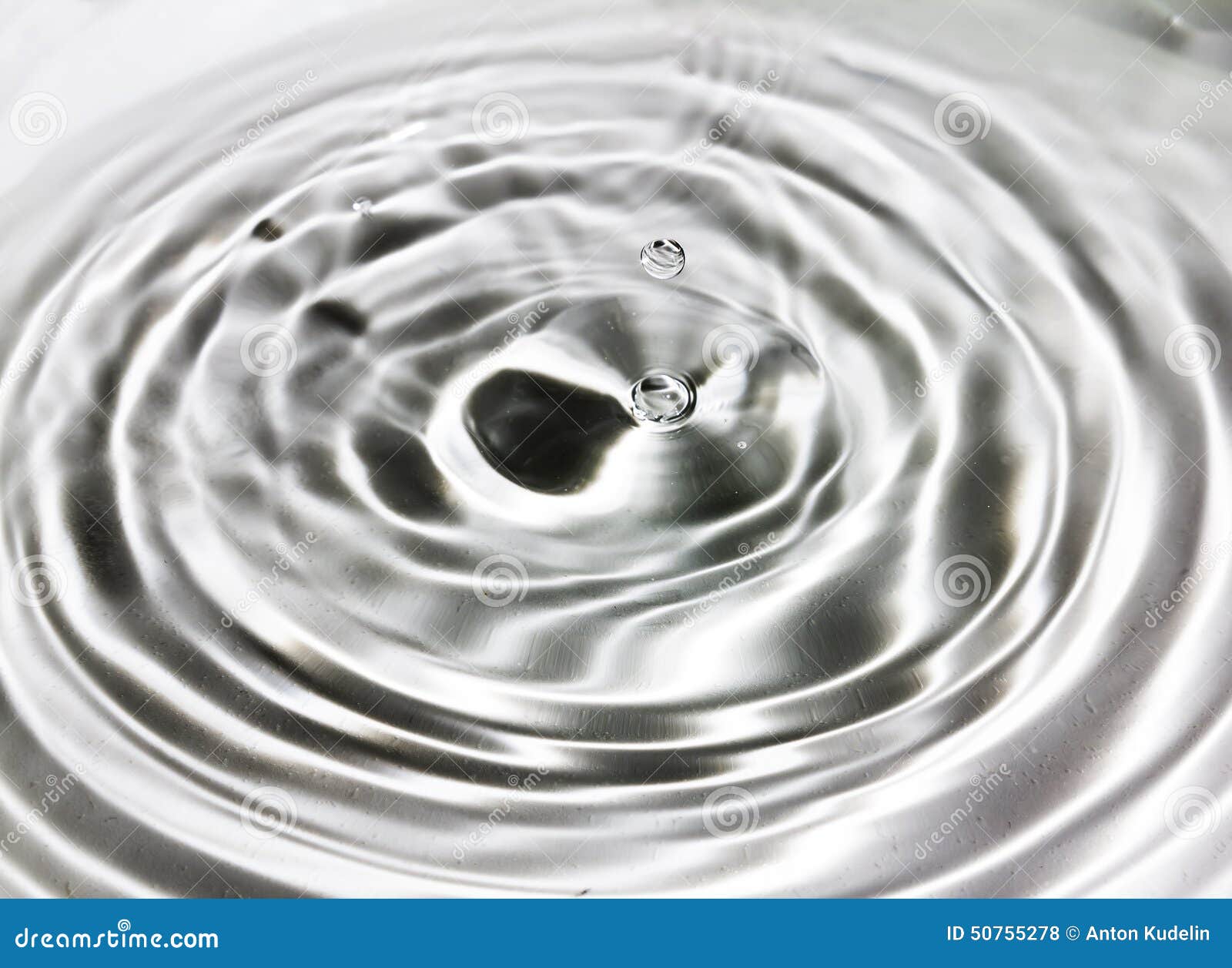Drop Falls in the Water Leaving the Circles on the Water Stock Photo ...