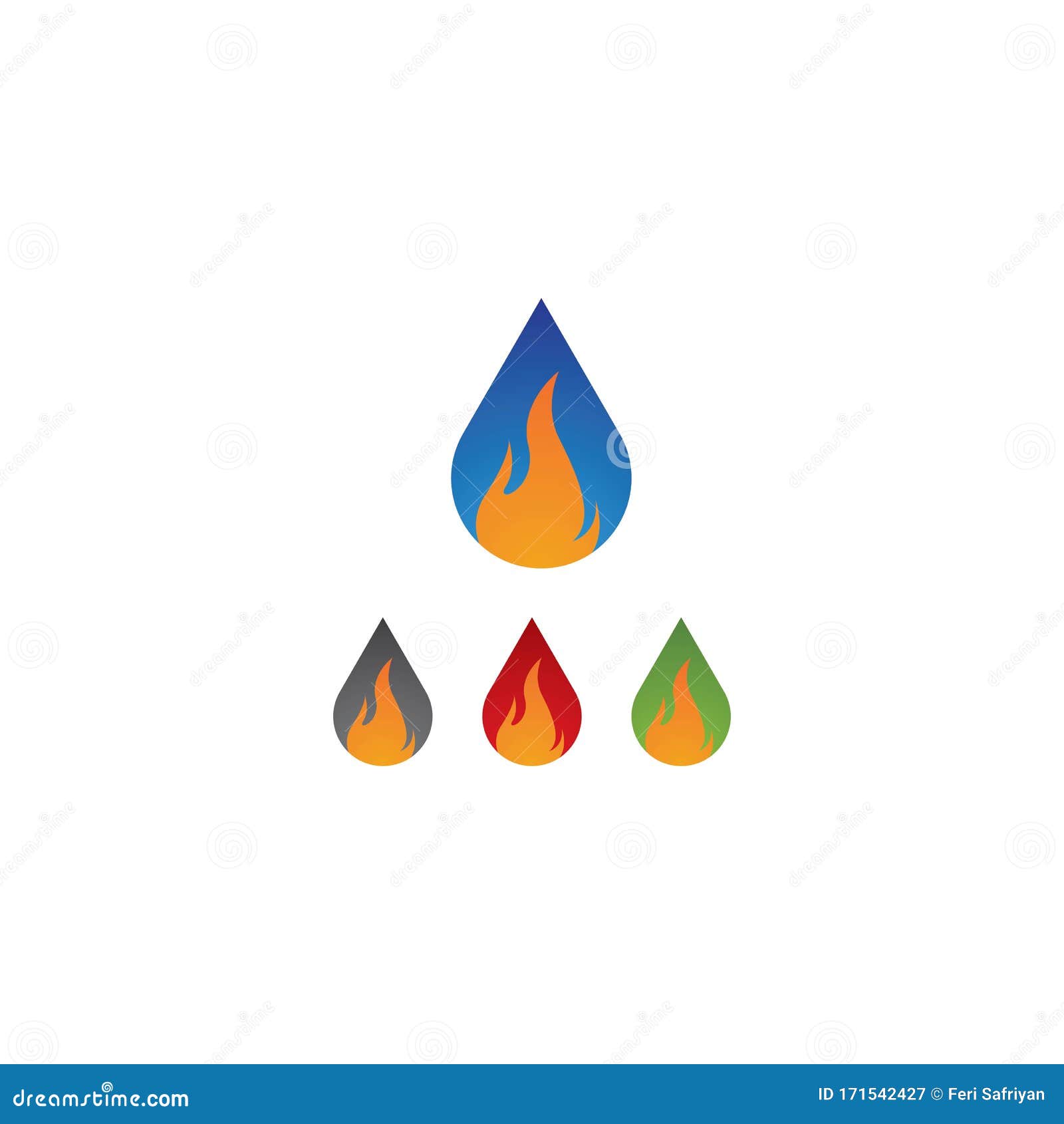 Drop Fire Logo Template Vector Stock Vector - Illustration of ...