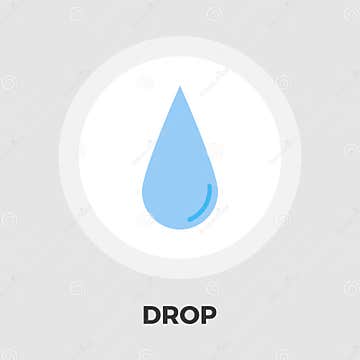 Drop flat icon stock vector. Illustration of water, graphic - 93728424