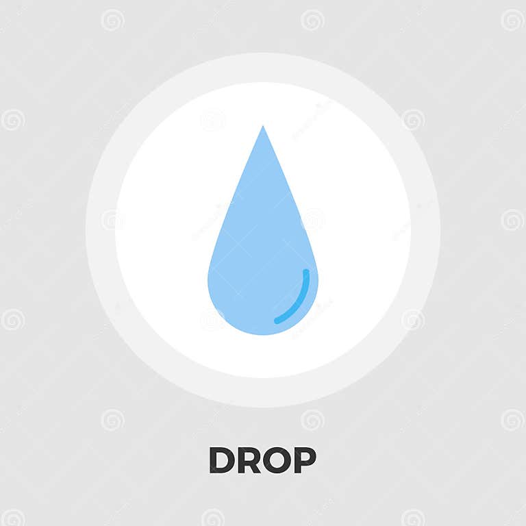 Drop flat icon stock vector. Illustration of water, graphic - 93728424