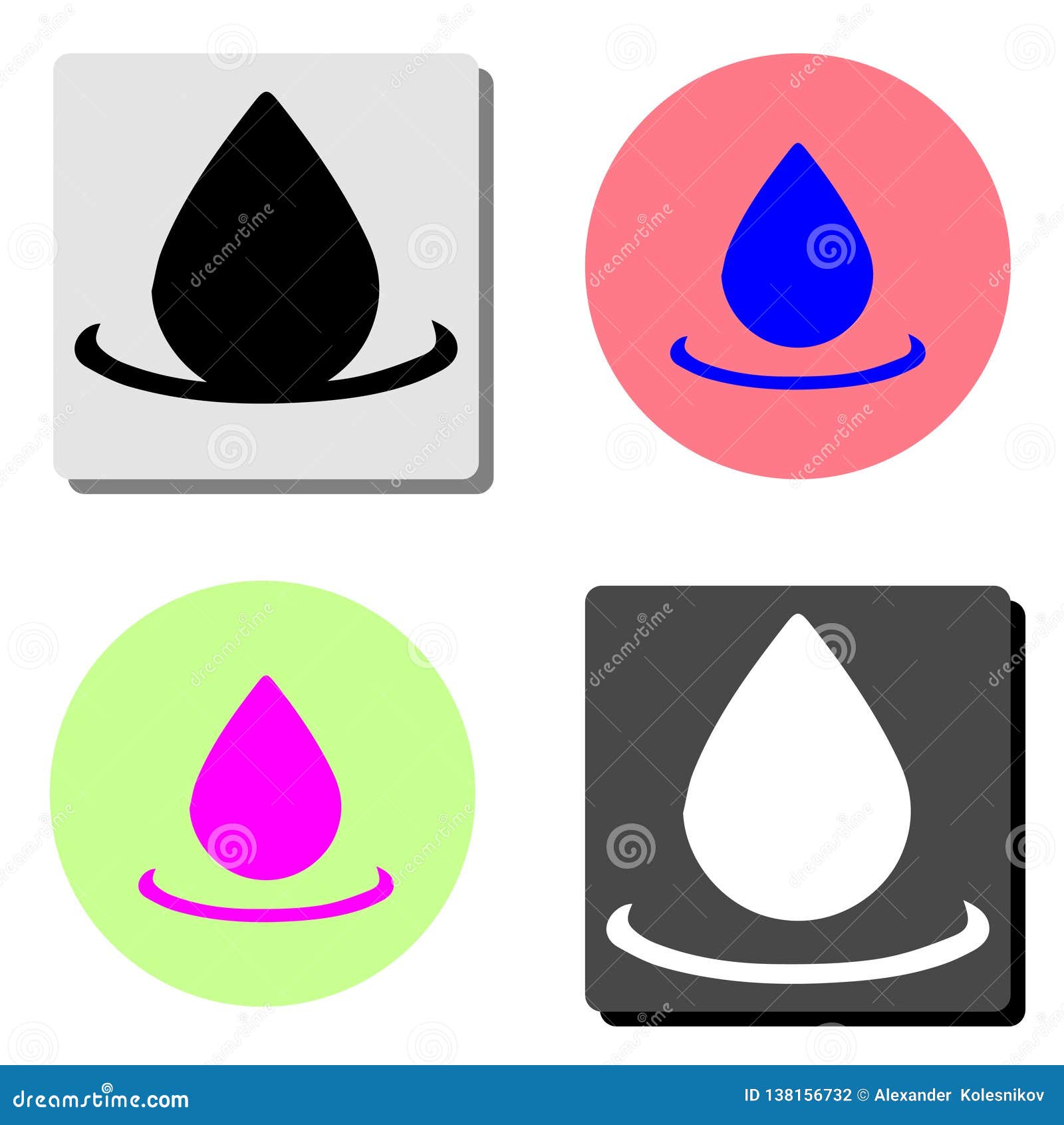 Drop. flat vector icon stock illustration. Illustration of symbol ...