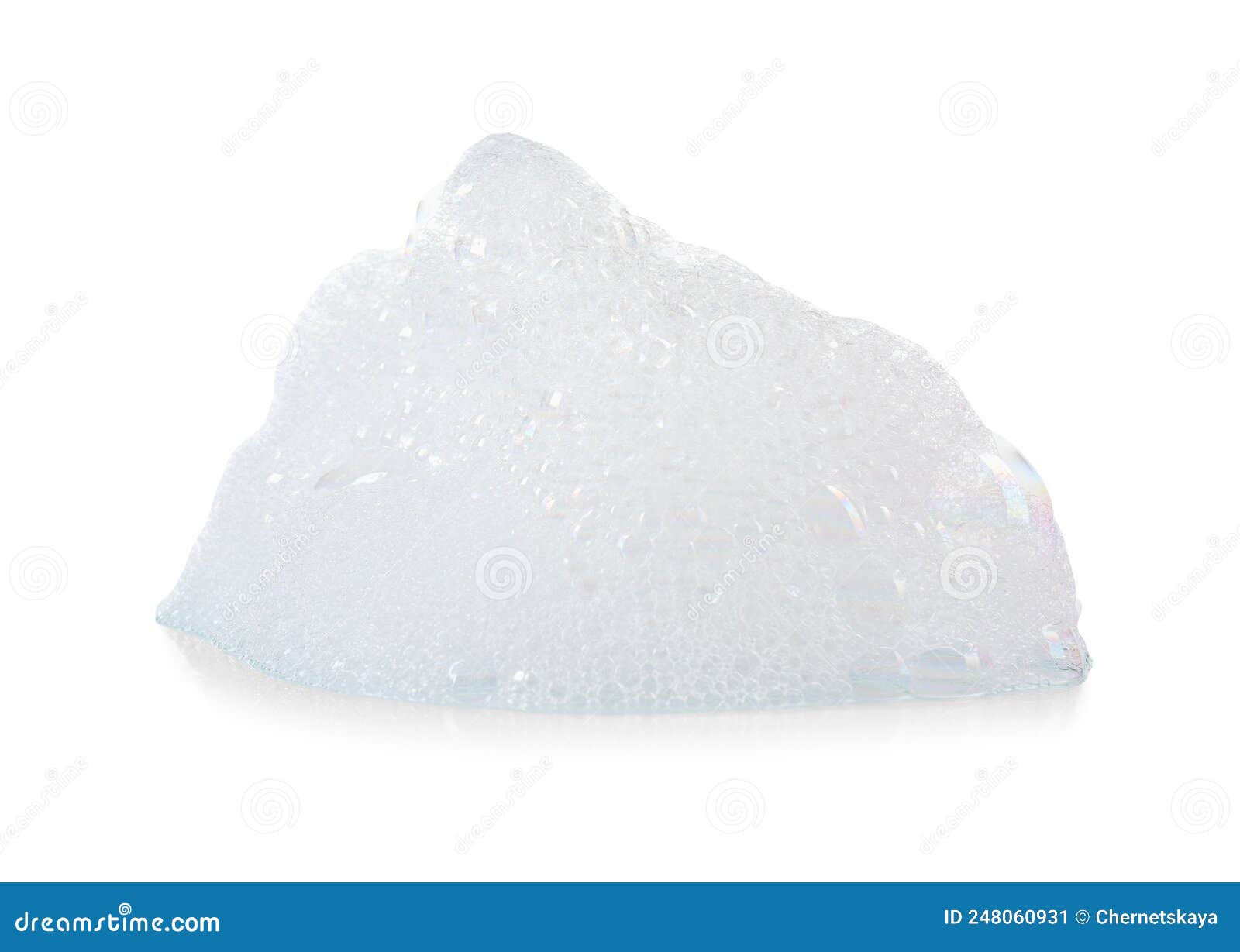 Drop of Fluffy Bath Foam Isolated on White Stock Image - Image of ...