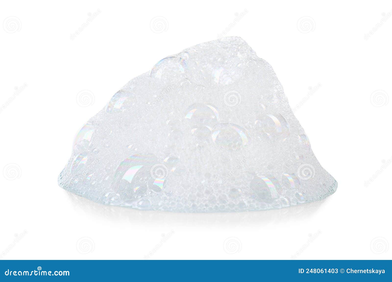 Drop of Fluffy Bath Foam Isolated on White Stock Image - Image of ...