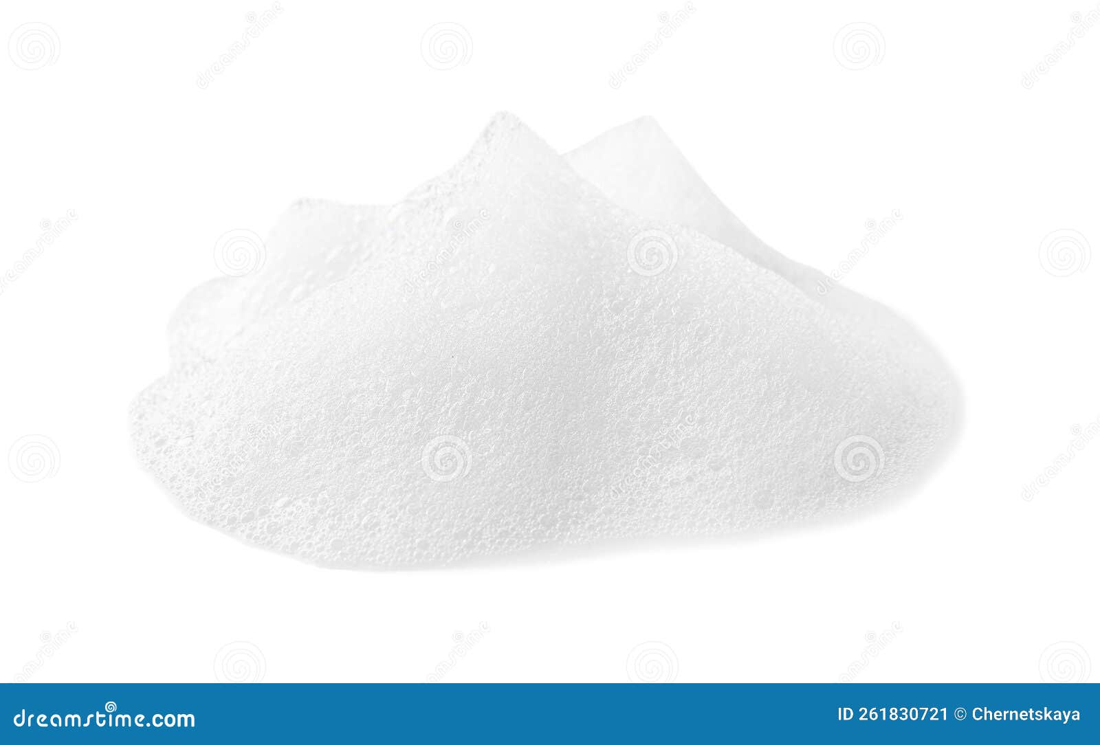 Drop of Fluffy Soap Foam Isolated on White Stock Image - Image of ...