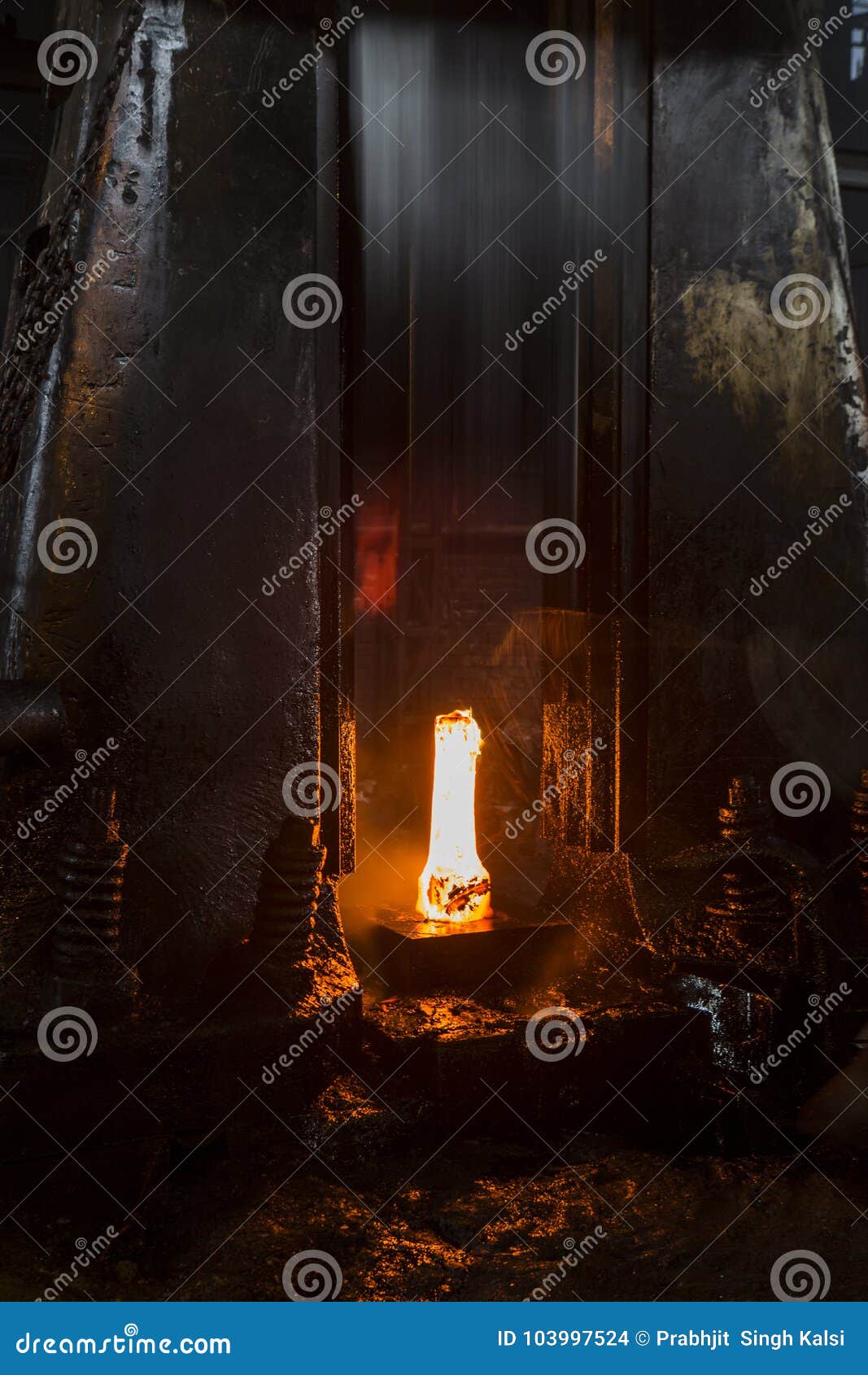 Drop Forged Hammer in Forging Process Stock Photo - Image of forge ...
