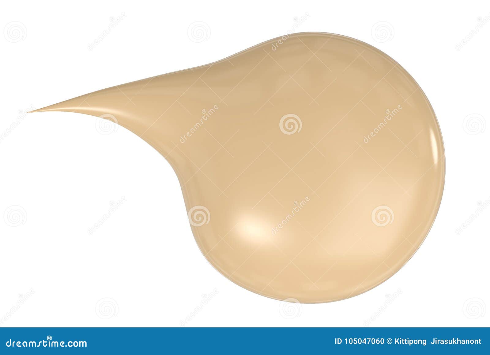 Drop of foundation stock illustration. Illustration of cosmetic - 105047060