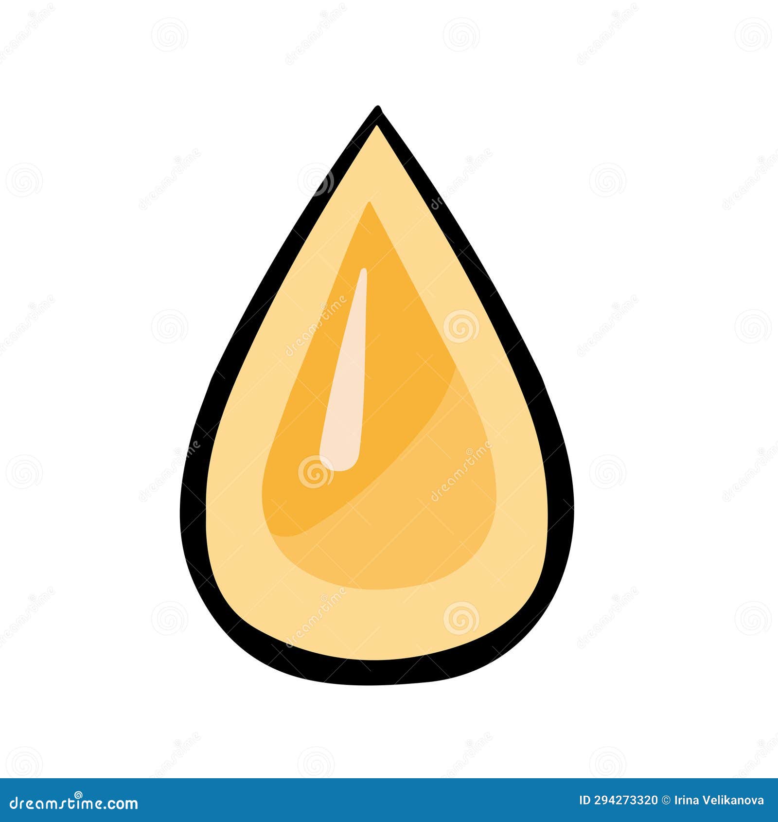 Drop of Fresh Sticky Flower Honey, Vector Illustration Stock Vector ...