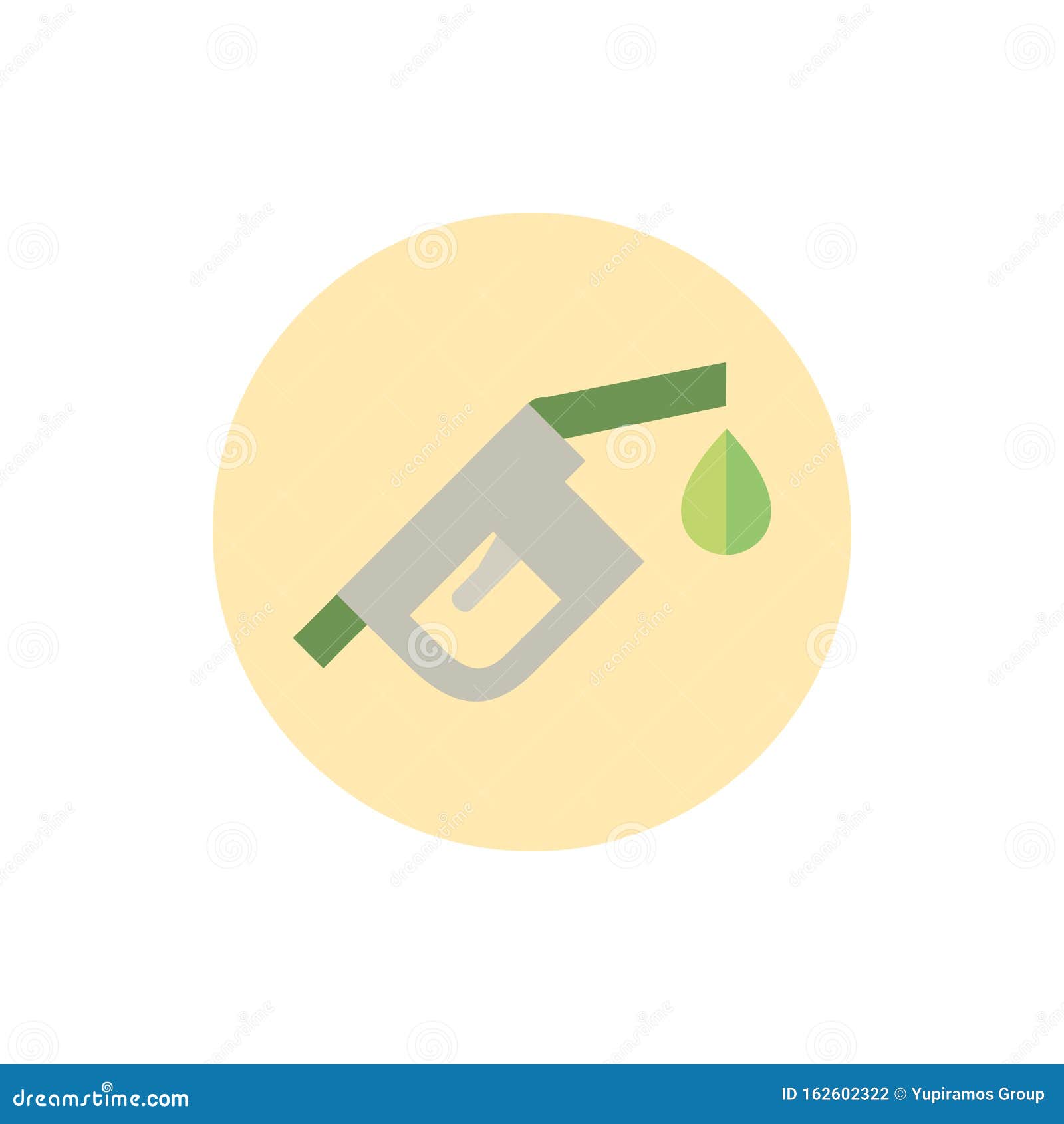 Drop Fuel Nozzle Green Energy Block Icon Stock Vector - Illustration of ...