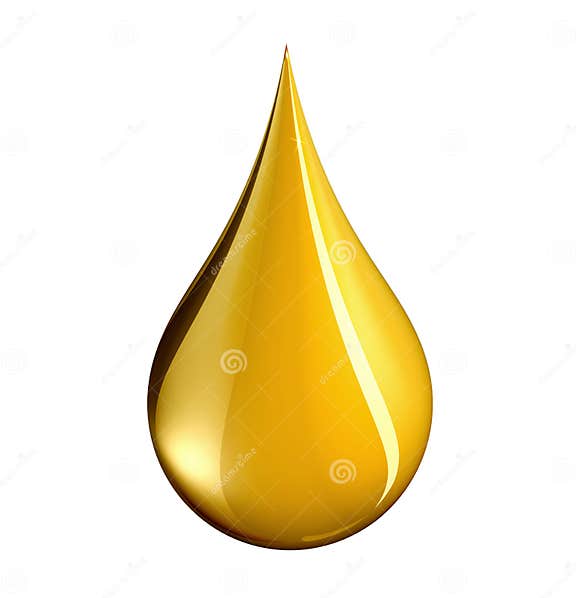Drop of Gold with Clipping Path Stock Illustration - Illustration of ...