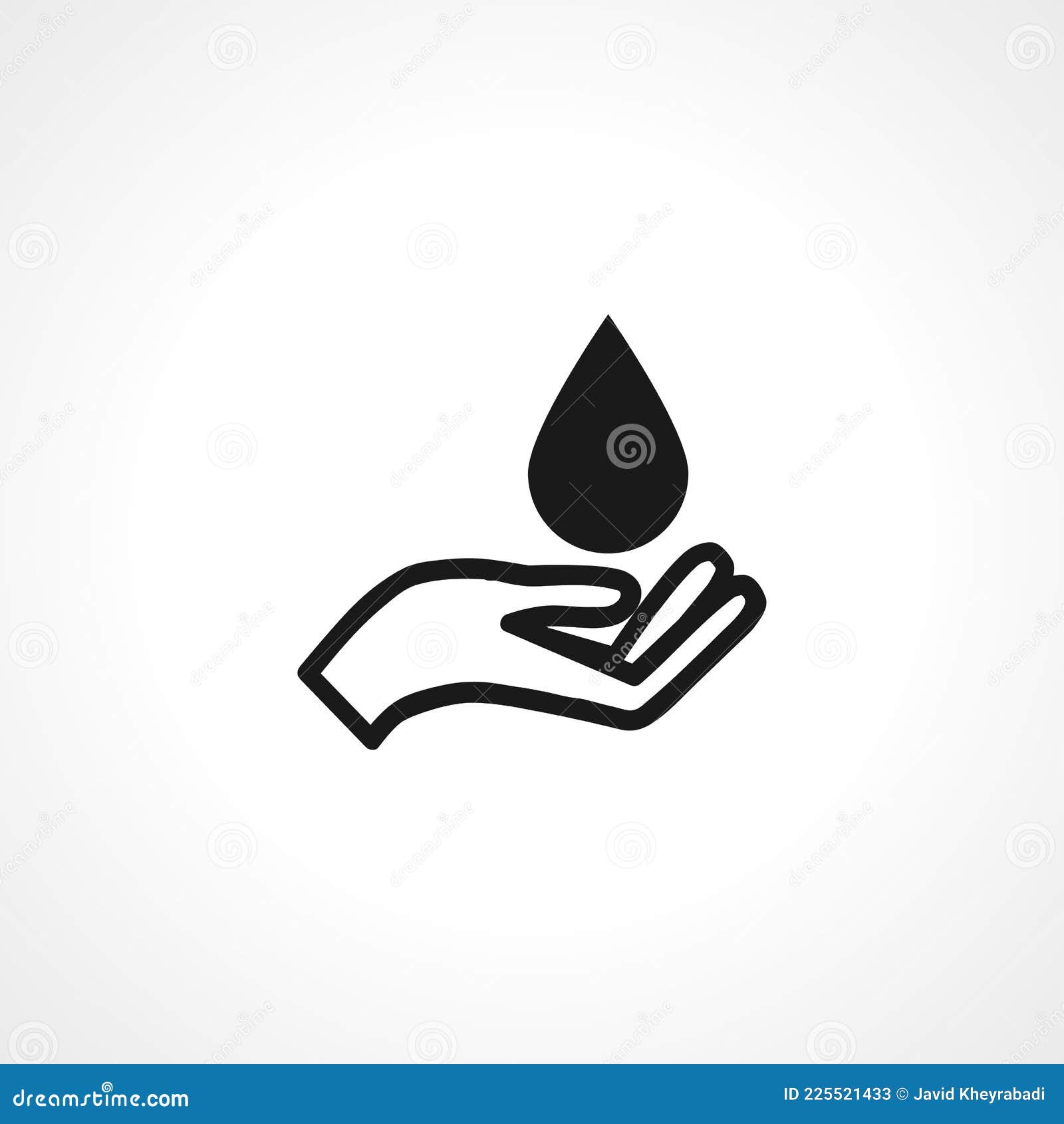 Drop in Hand Icon. Save the Water Vector Icon. Save the Water Isolated ...