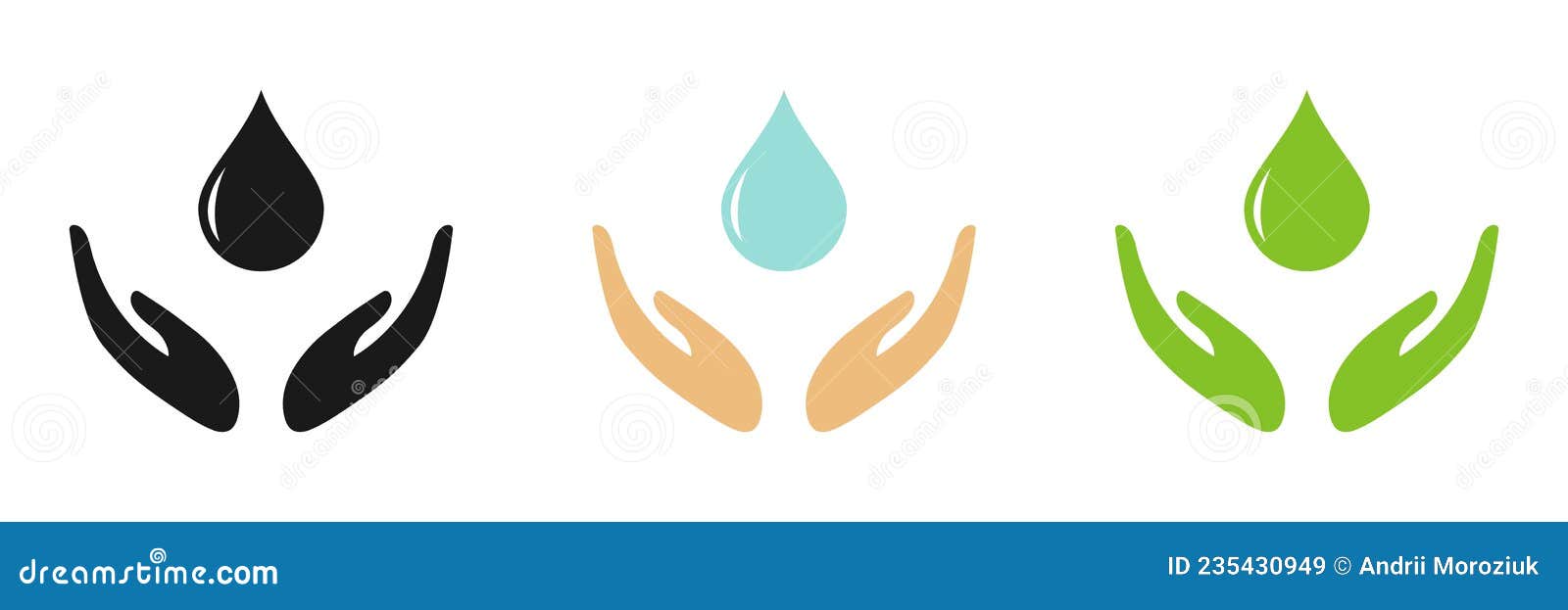 Drop in hand. Icon set stock illustration. Illustration of icon - 235430949