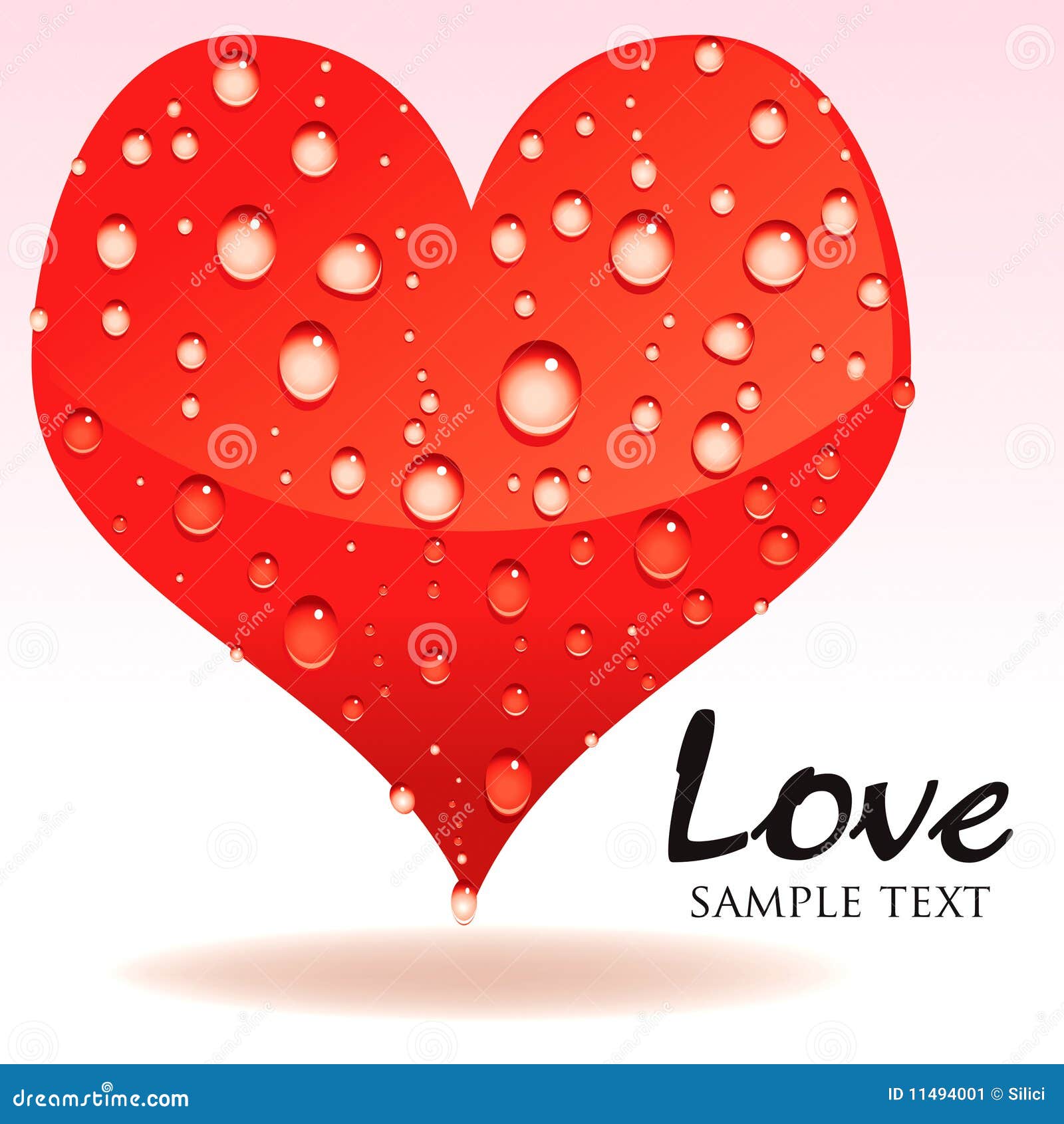 Drop Heart stock vector. Illustration of clear, clean - 11494001