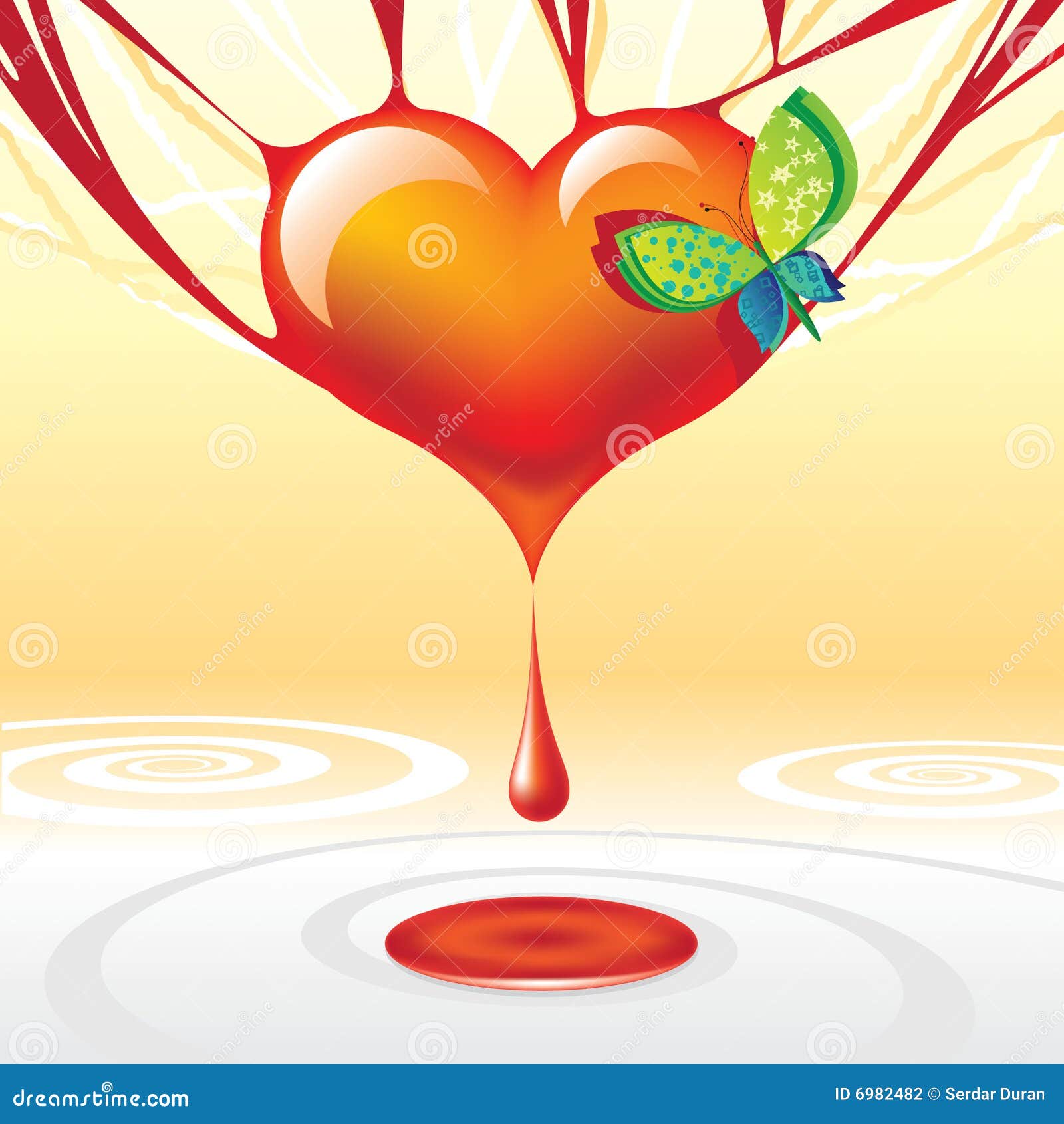 Drop heart stock vector. Illustration of hold, hemorrhage - 6982482