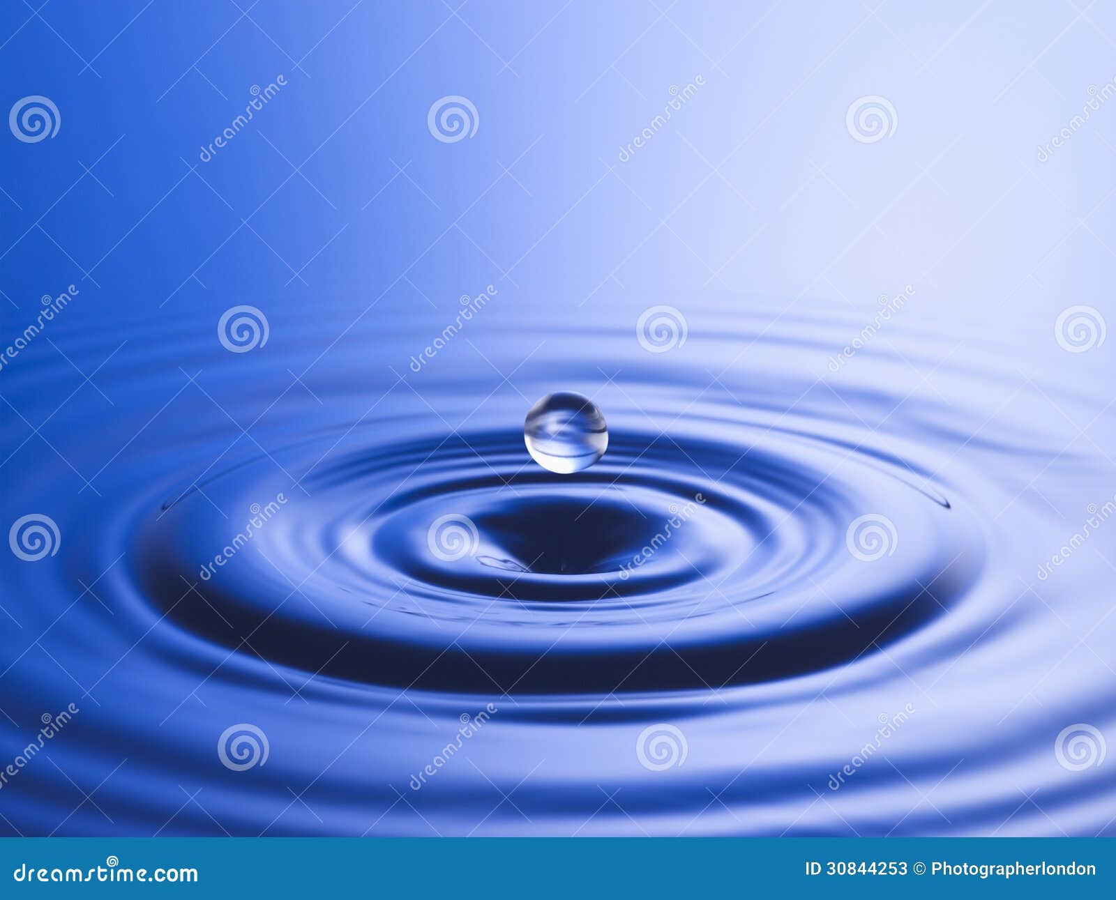 Drop Hitting Surface of Water Close-up Stock Image - Image of ...