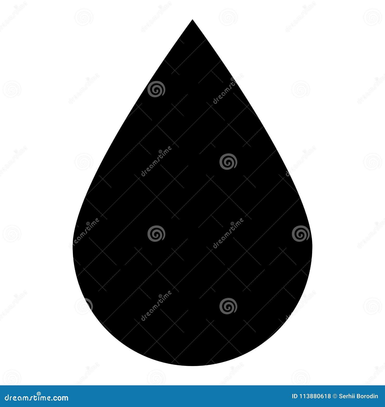 Drop icon black color icon stock vector. Illustration of life - 113880618