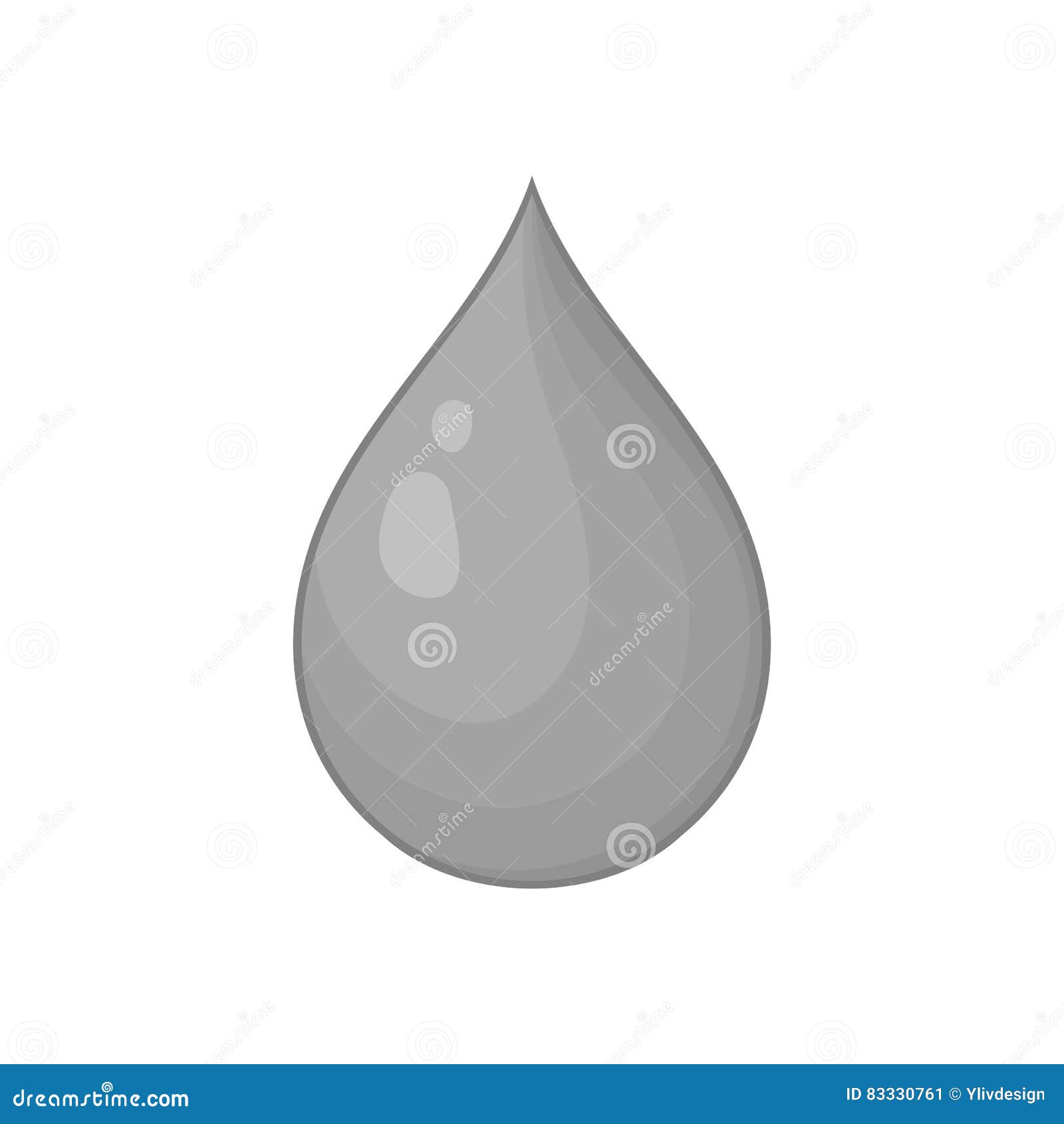 Drop Icon, Black Monochrome Style Stock Vector - Illustration of life ...
