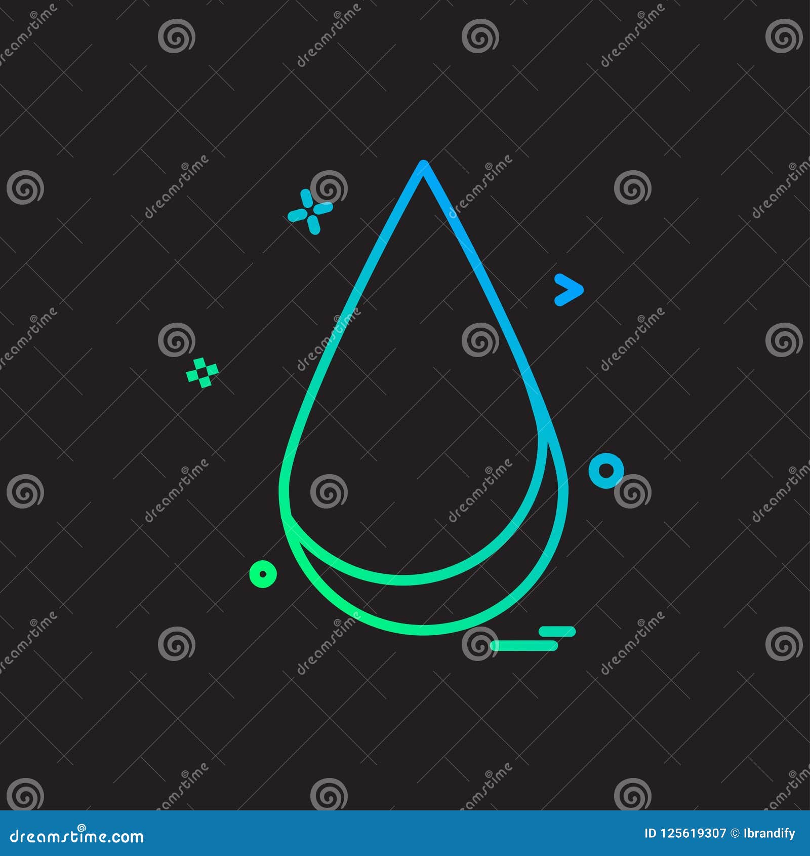 Drop icon design vector stock vector. Illustration of blue - 125619307