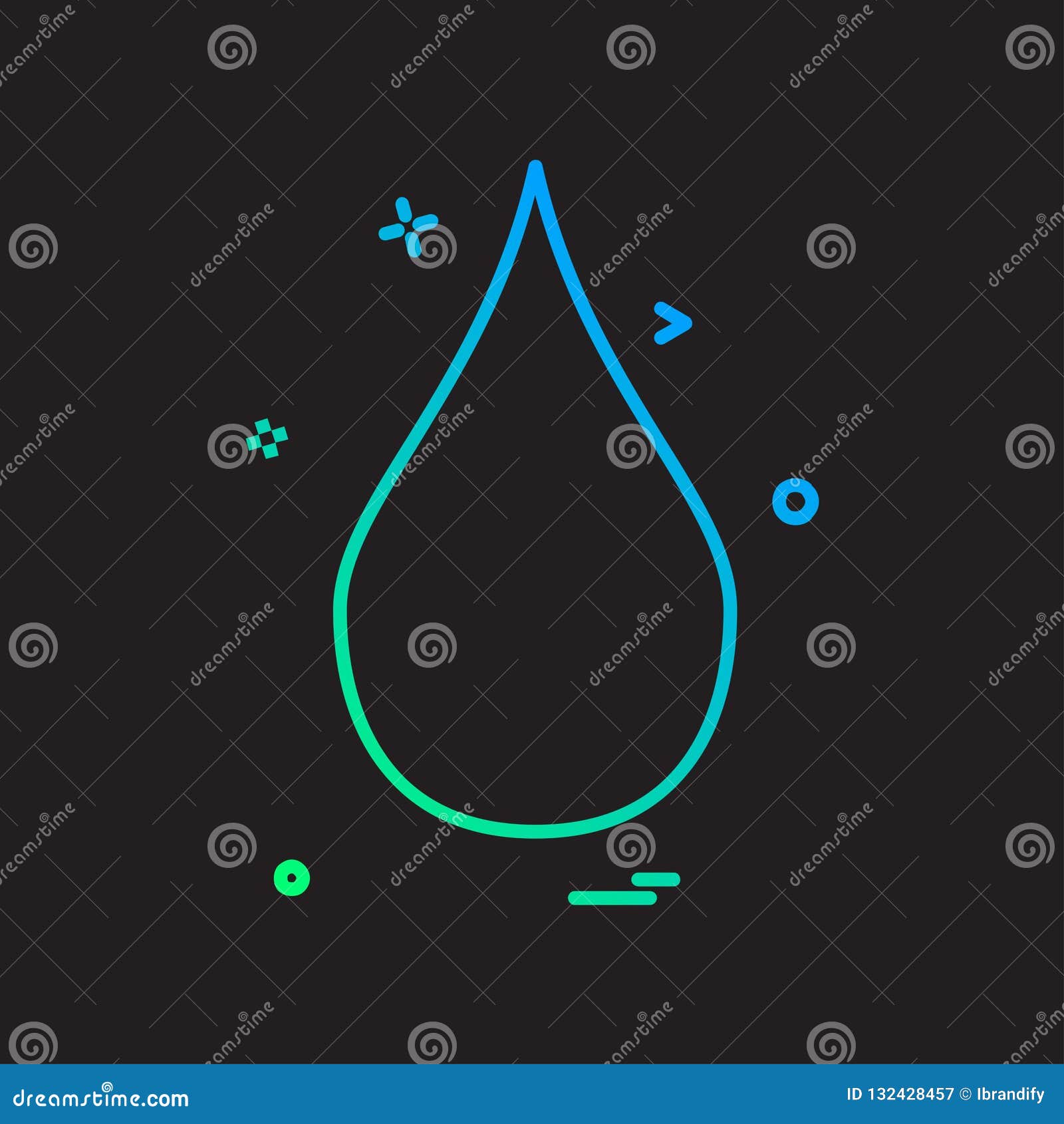 Drop icon design vector stock vector. Illustration of flat - 132428457